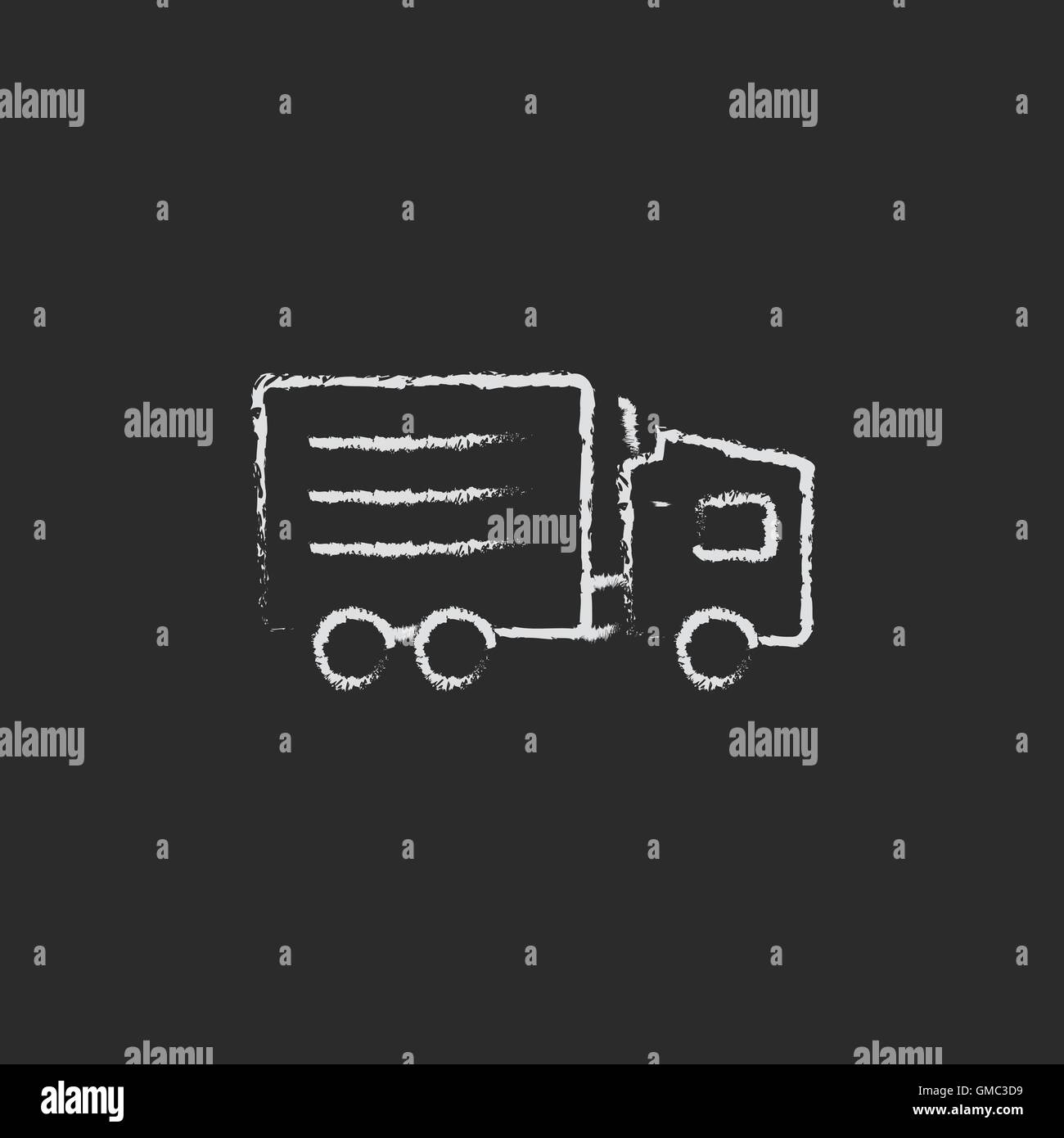 Hand drawn cargo truck Stock Vector Images - Alamy