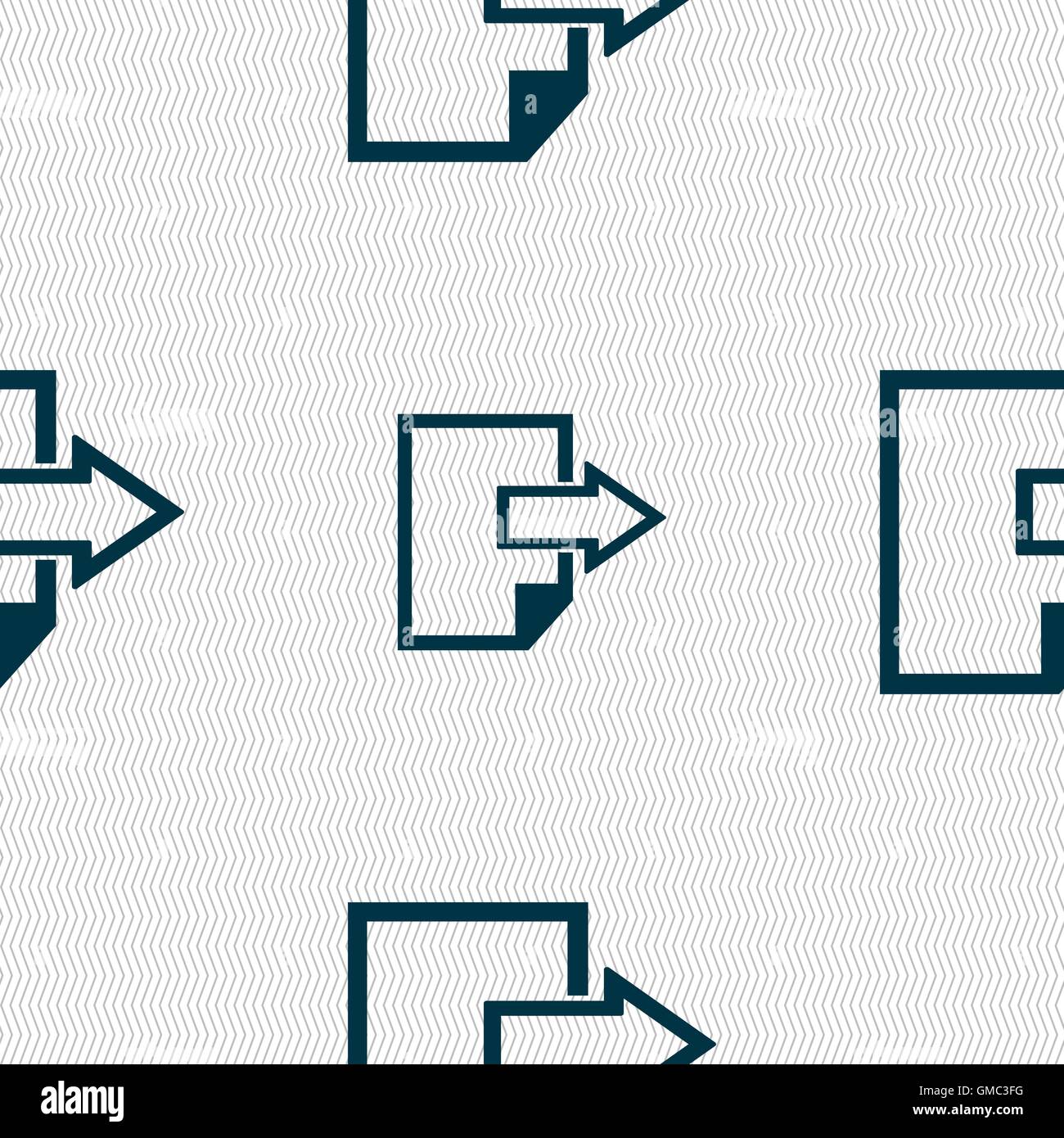 Export file icon. File document symbol. Seamless abstract background ...
