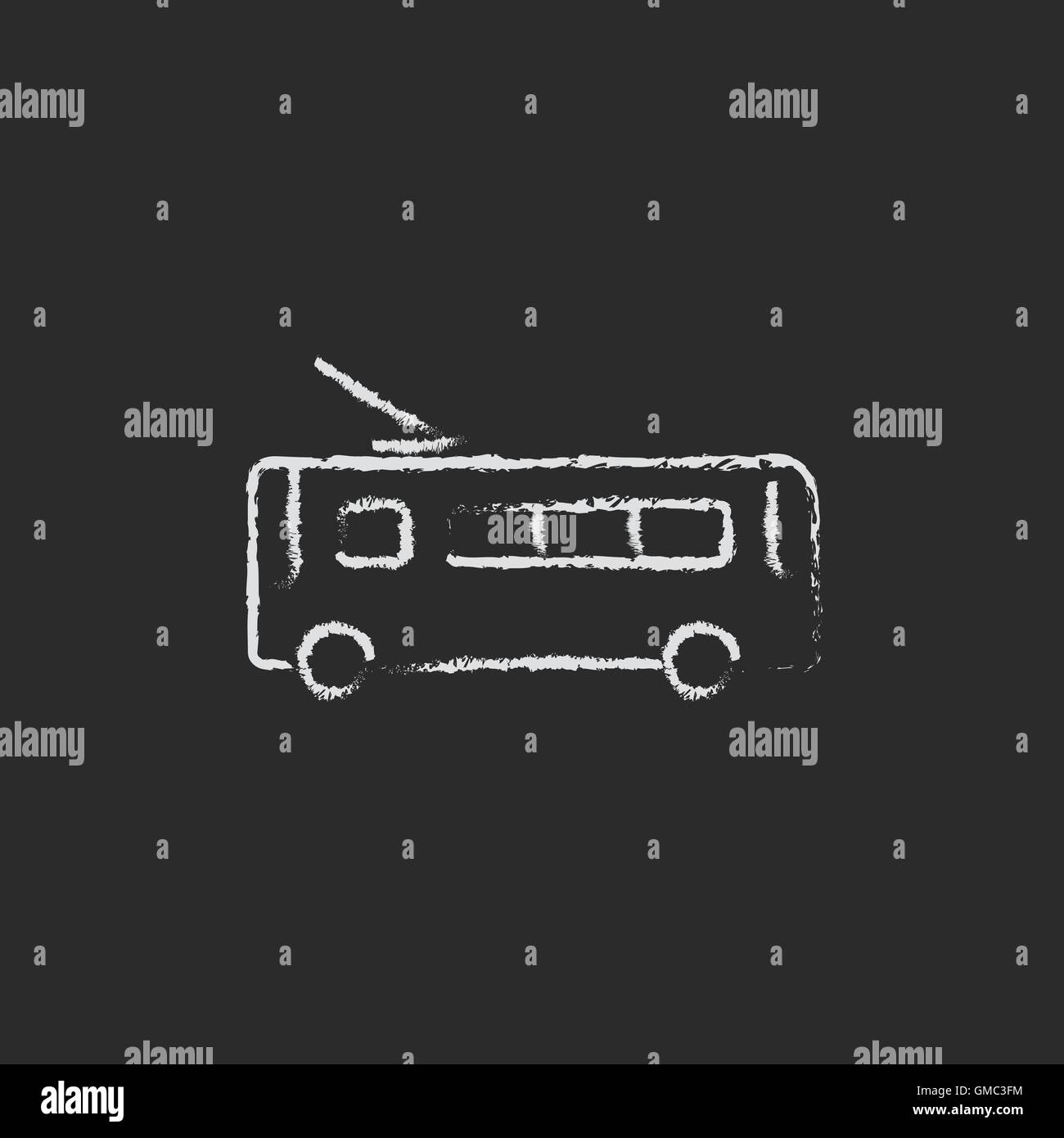 Trolley bus transportation in Stock Vector Images - Alamy