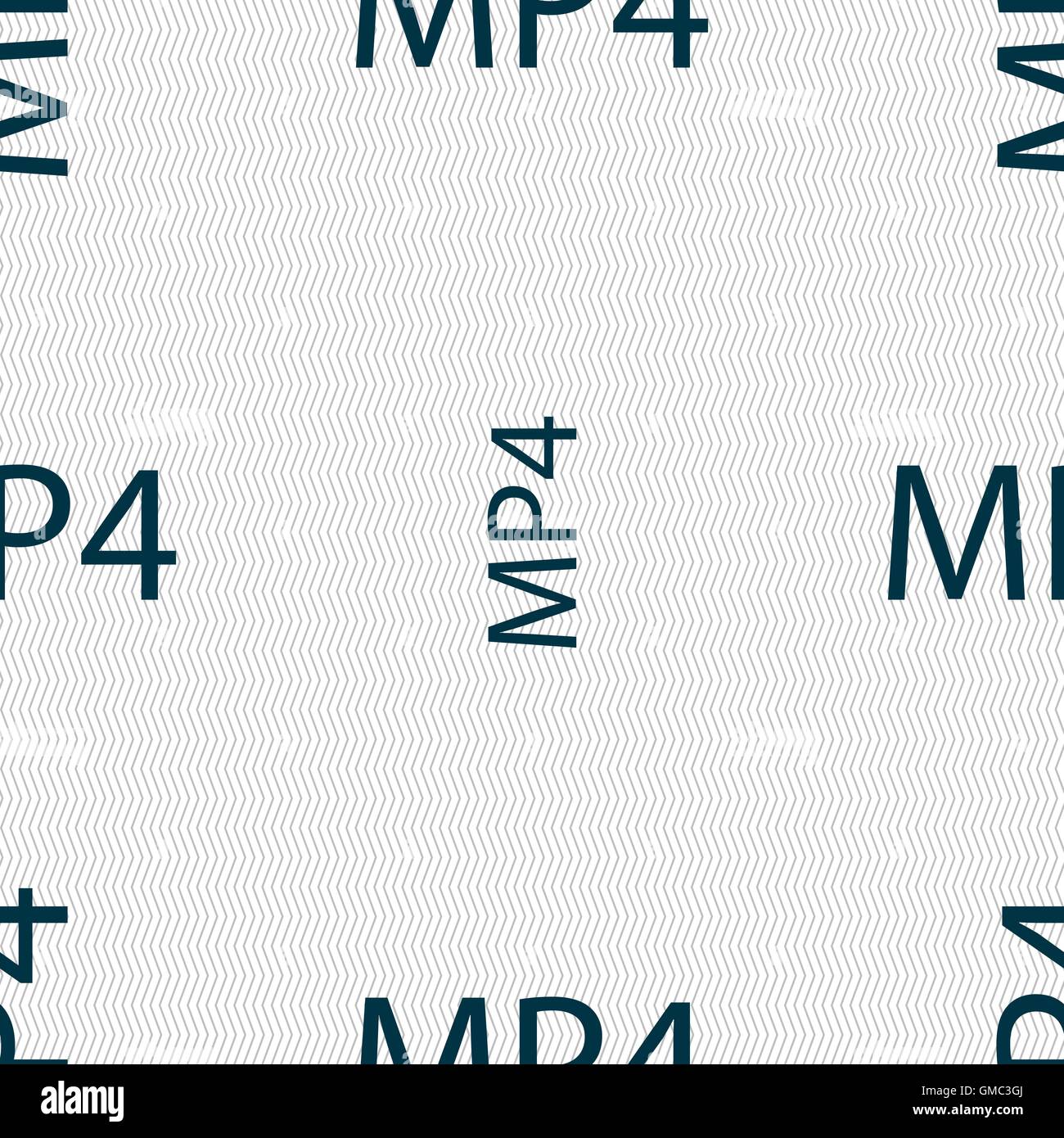 Mpeg4 video format sign icon. symbol. Seamless abstract background with ...