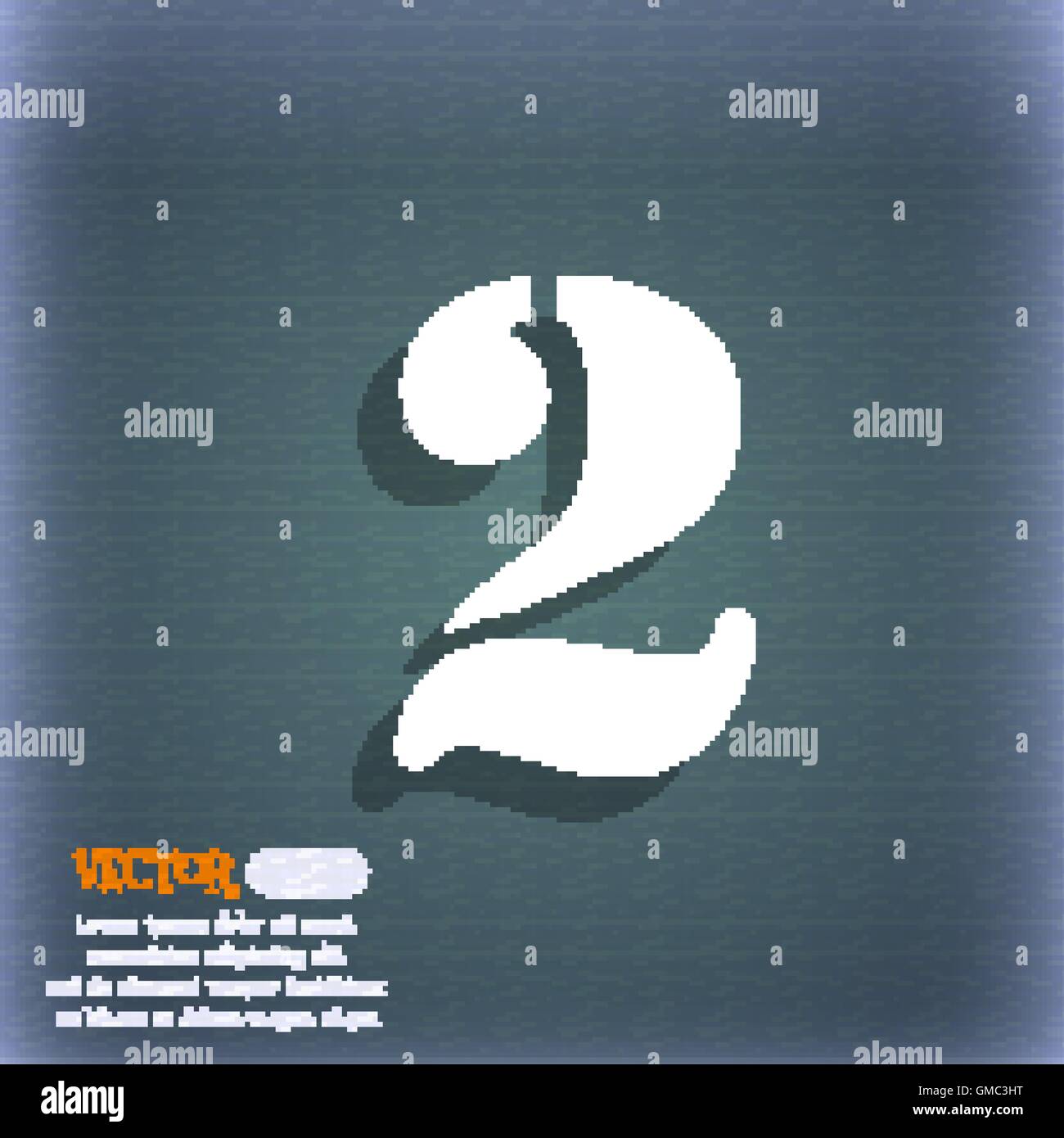 Second place award sign. Winner symbol. Step two. On the blue-green ...