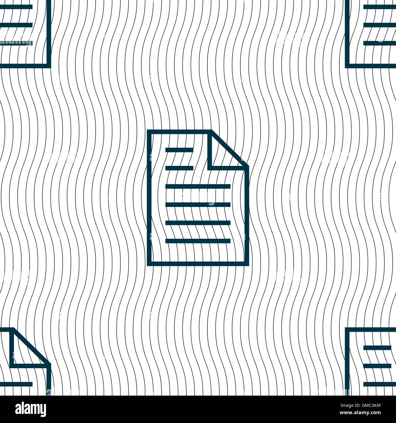 Text file sign icon. File document symbol. Seamless pattern with ...