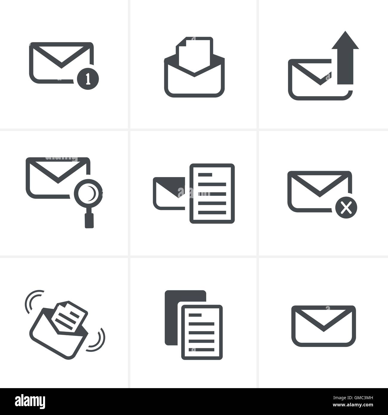 Web messages icons set Stock Vector Images - Alamy