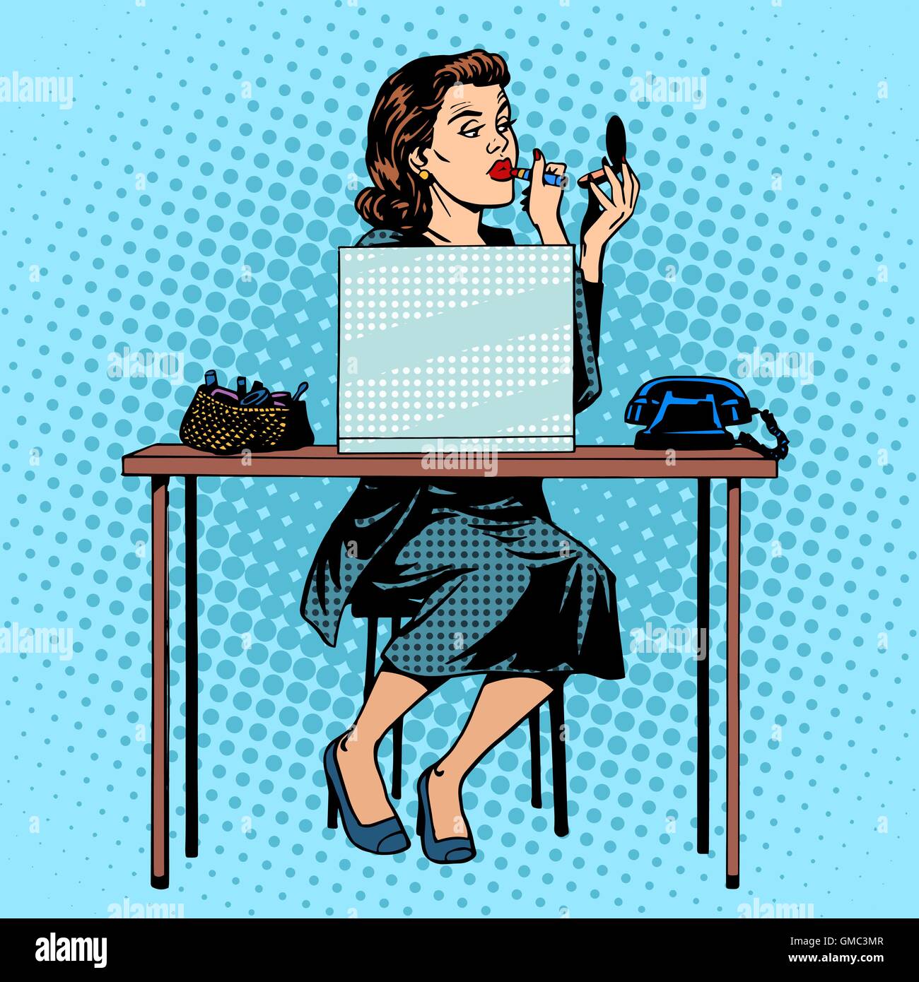 Putting the work in Stock Vector Images - Alamy