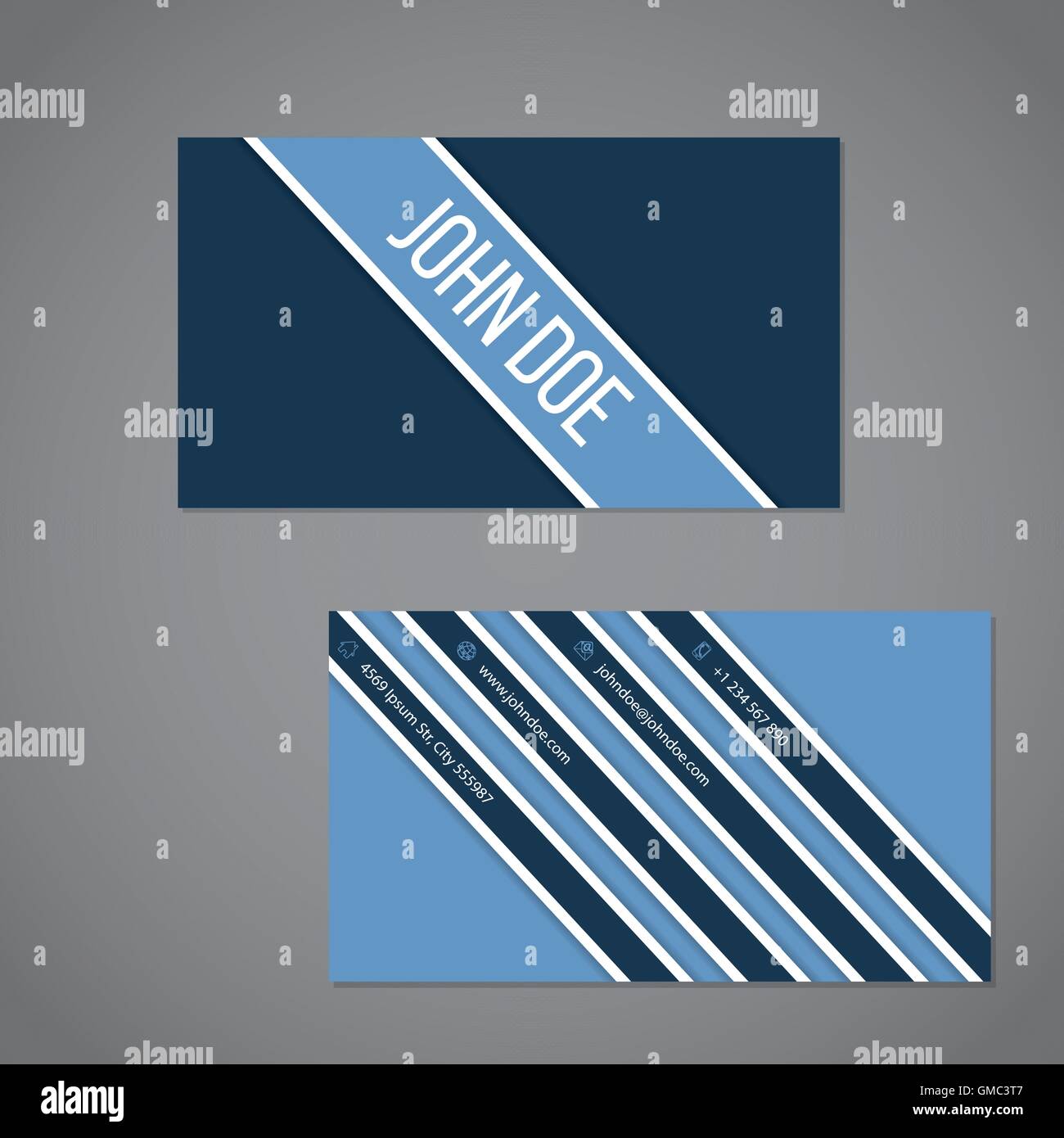 Simplistic business card with stripe design Stock Vector Image & Art ...