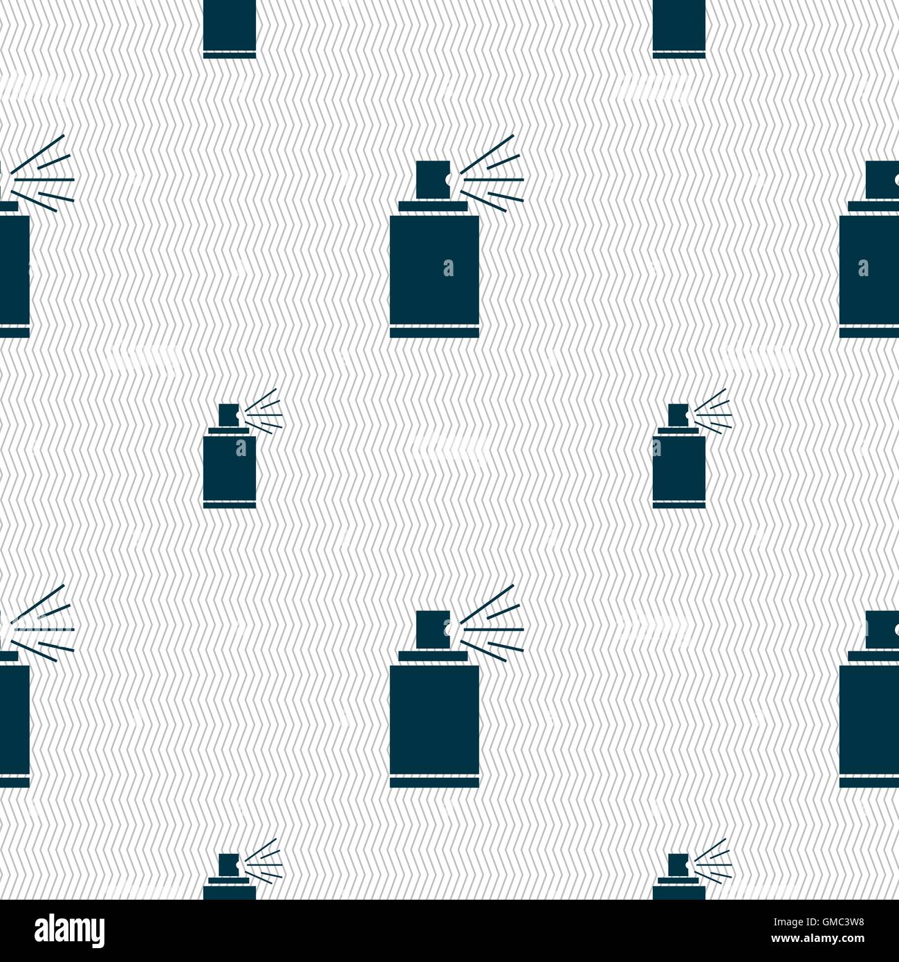 Graffiti spray can sign icon. Aerosol paint symbol. Seamless pattern ...