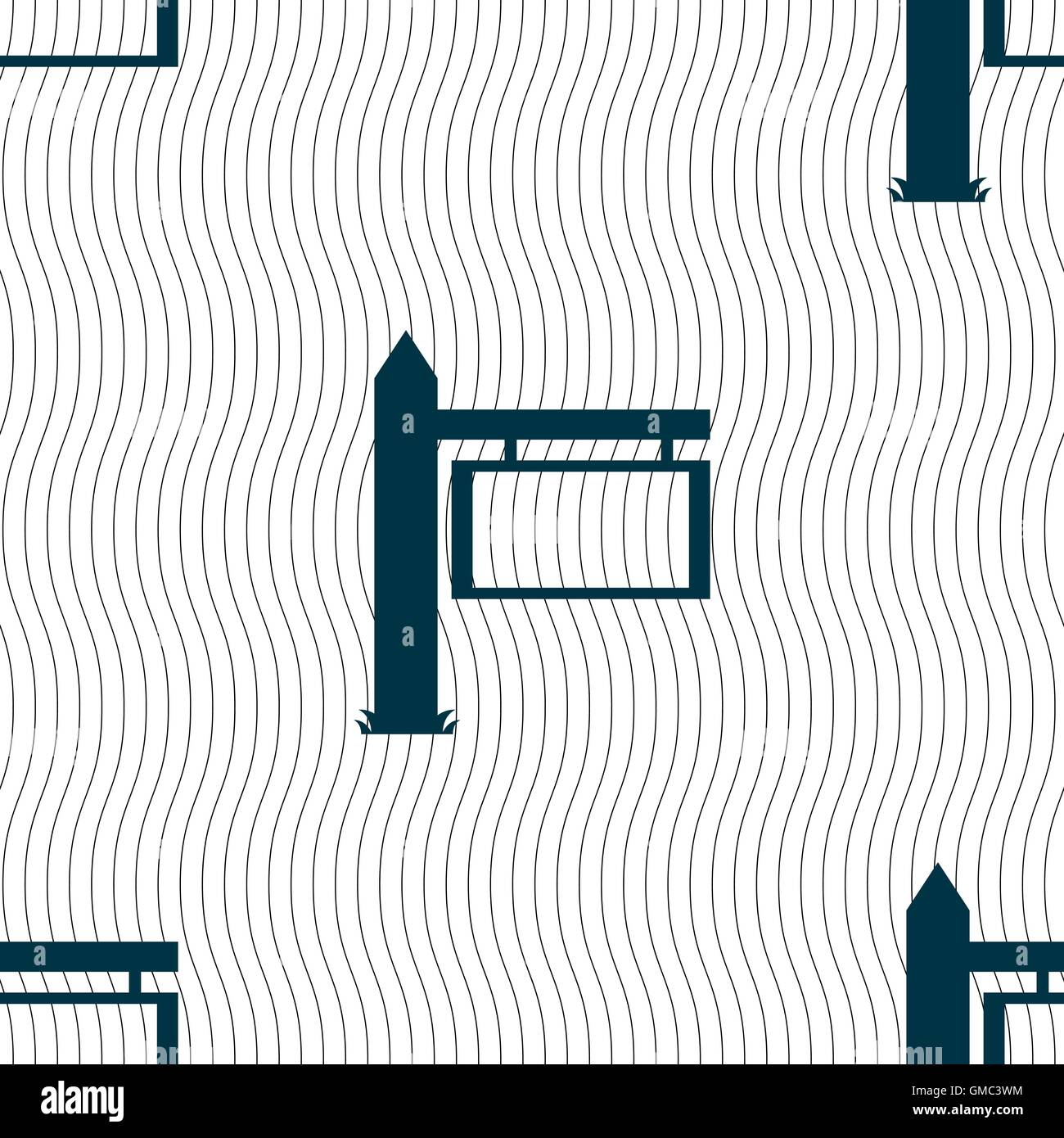 Information Road Sign icon sign. Seamless pattern with geometric ...