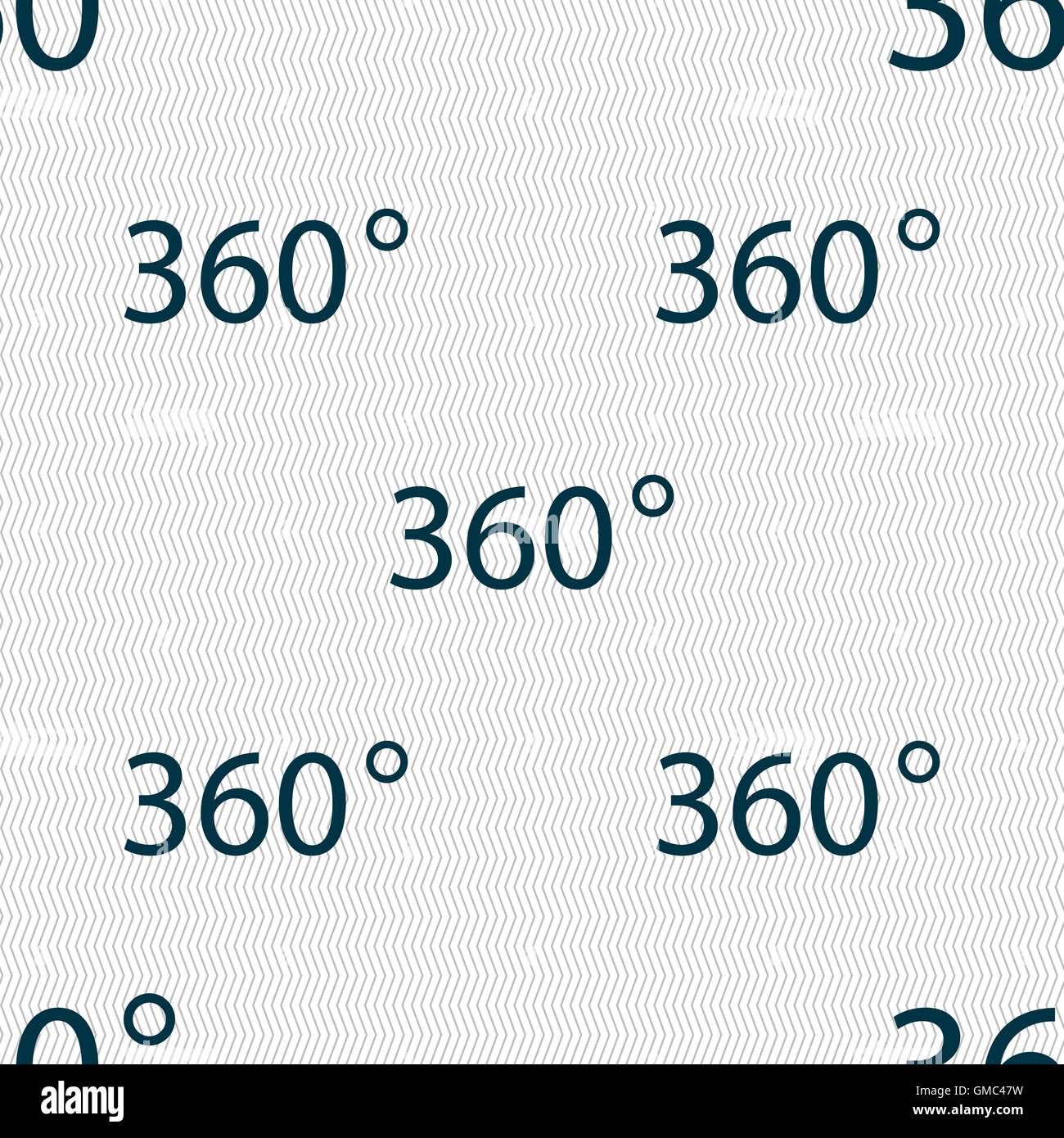 Angle 360 degrees sign icon. Geometry math symbol. Full rotation ...