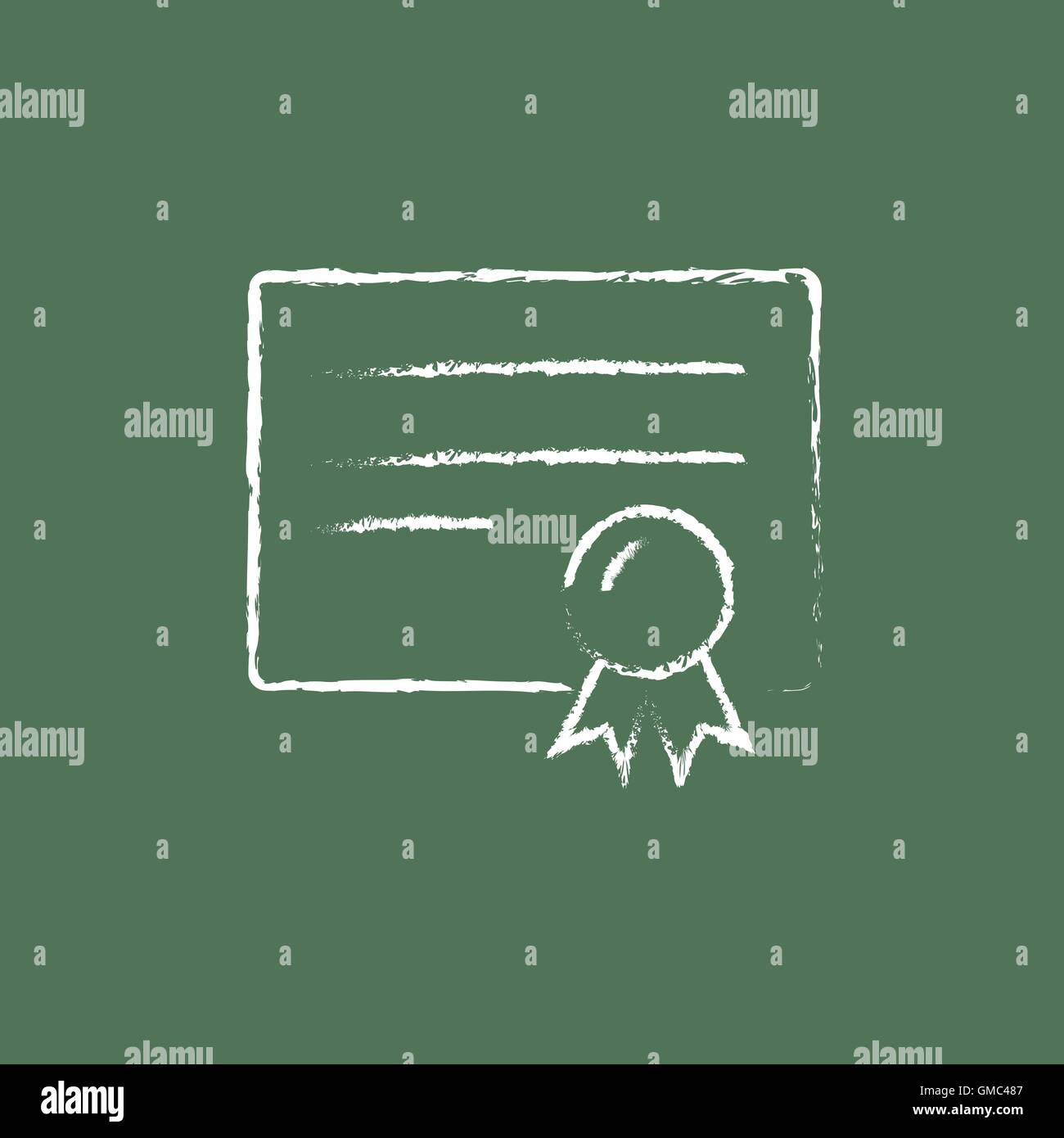 Certificate icon in flat Stock Vector Images - Alamy