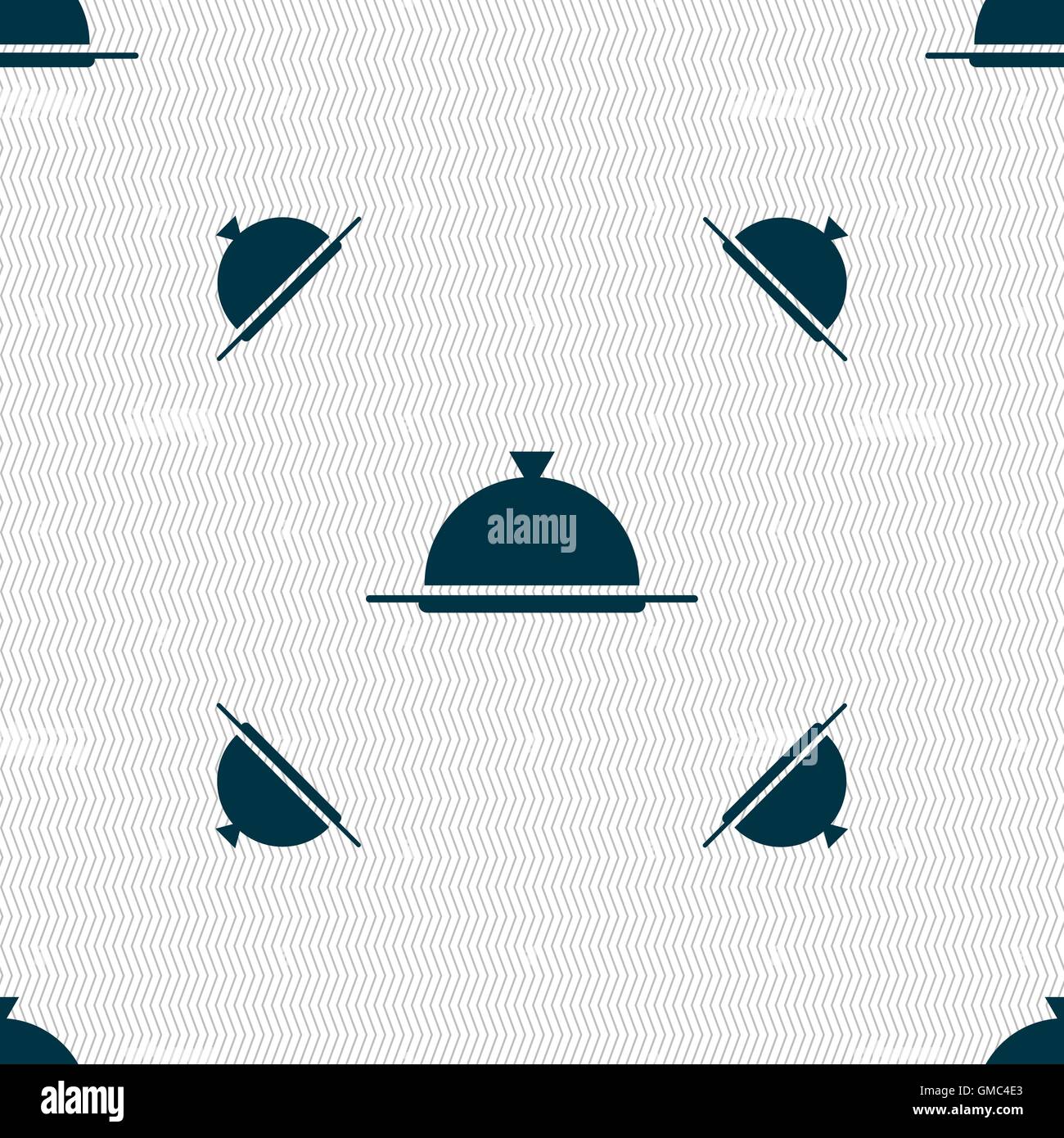 Food platter serving sign icon. Table setting in restaurant symbol ...