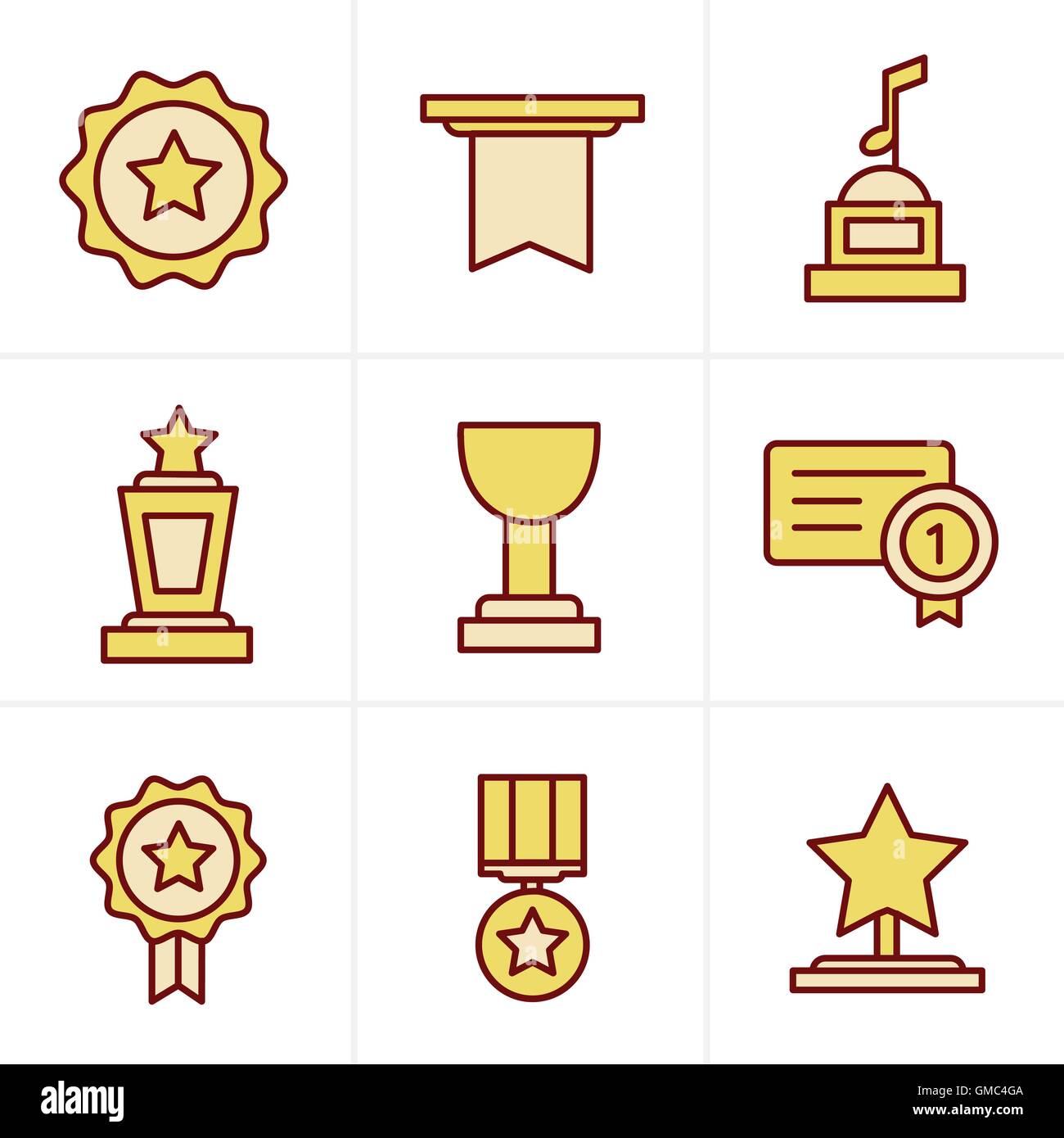 Icons Style Medals icons Stock Vector Image & Art - Alamy