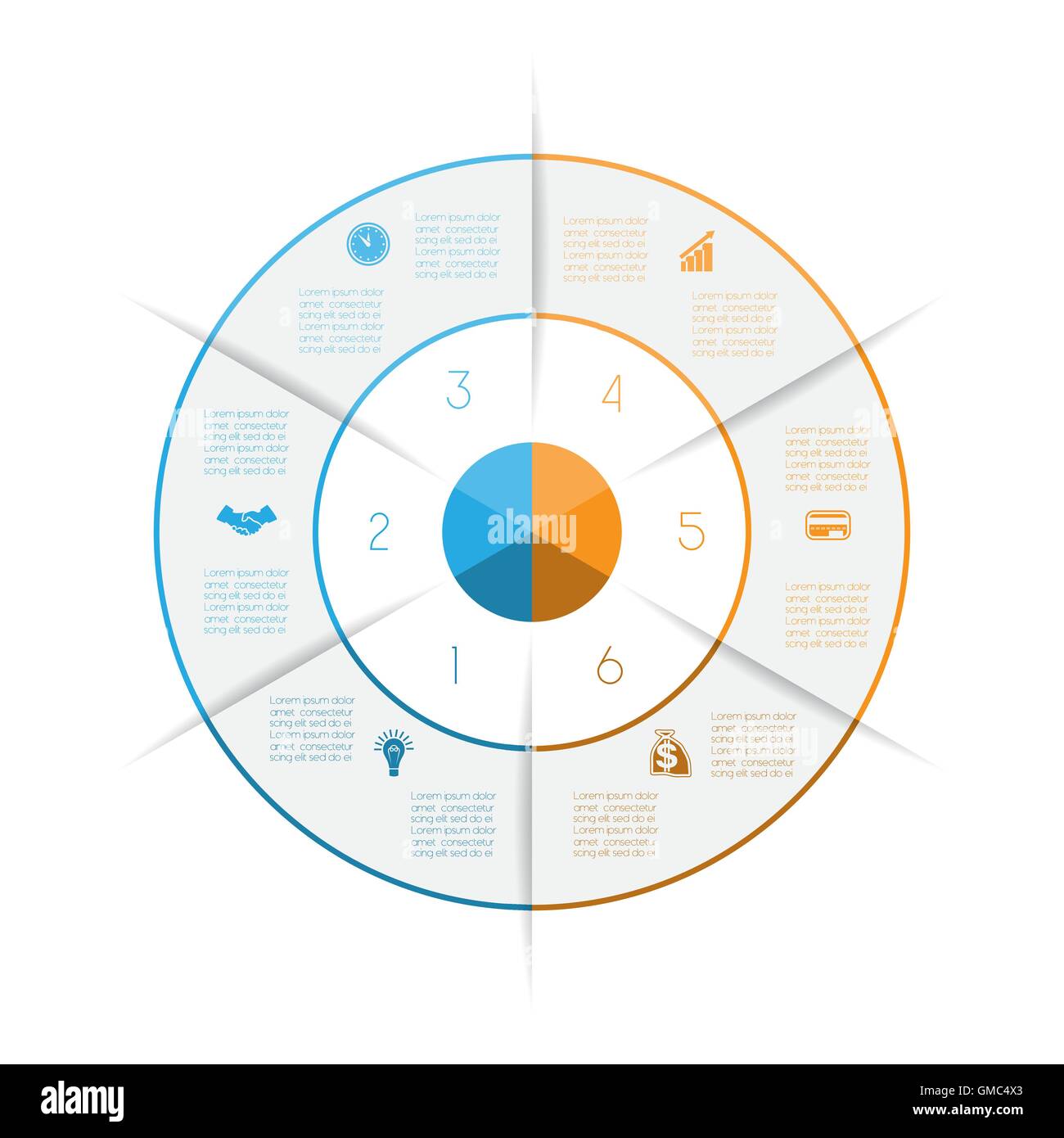 Ring from colored lines infographic, can be used for workflow layout ...