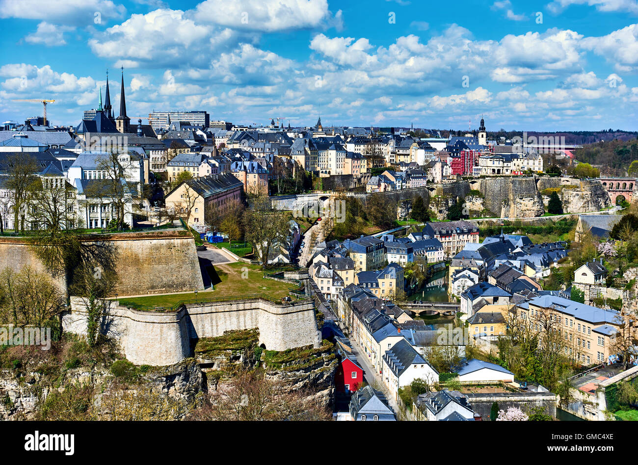 Luxembourg city aerial hi-res stock photography and images - Alamy