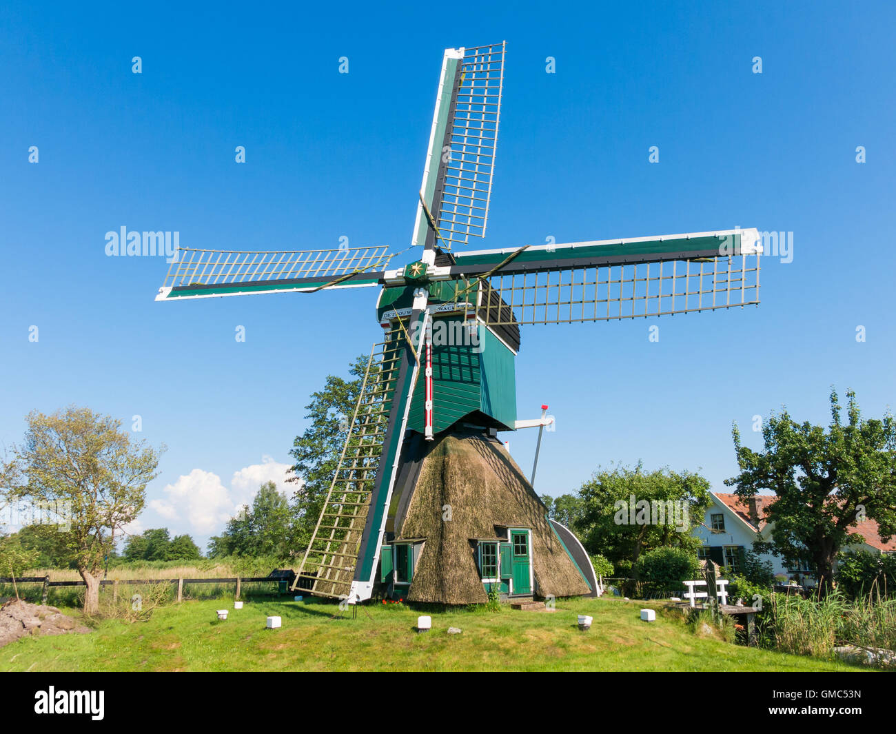 Polder windmill De Trouwe Waghter, a hollow post mill in Tienhoven in ...