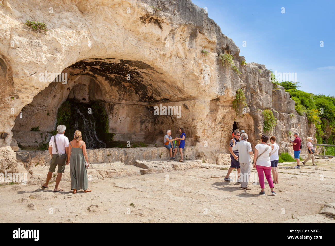 Grotta Del Museion located above the Greek Theatre, Neapolis ...