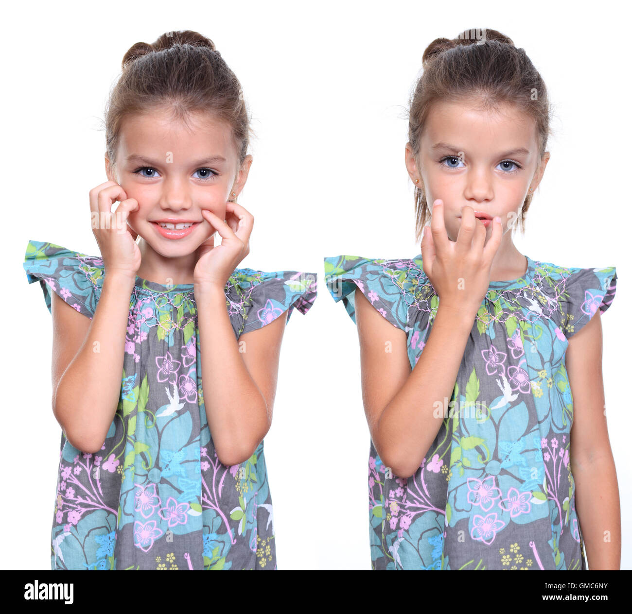 Closeup portrait of pretty little girls Stock Photo - Alamy