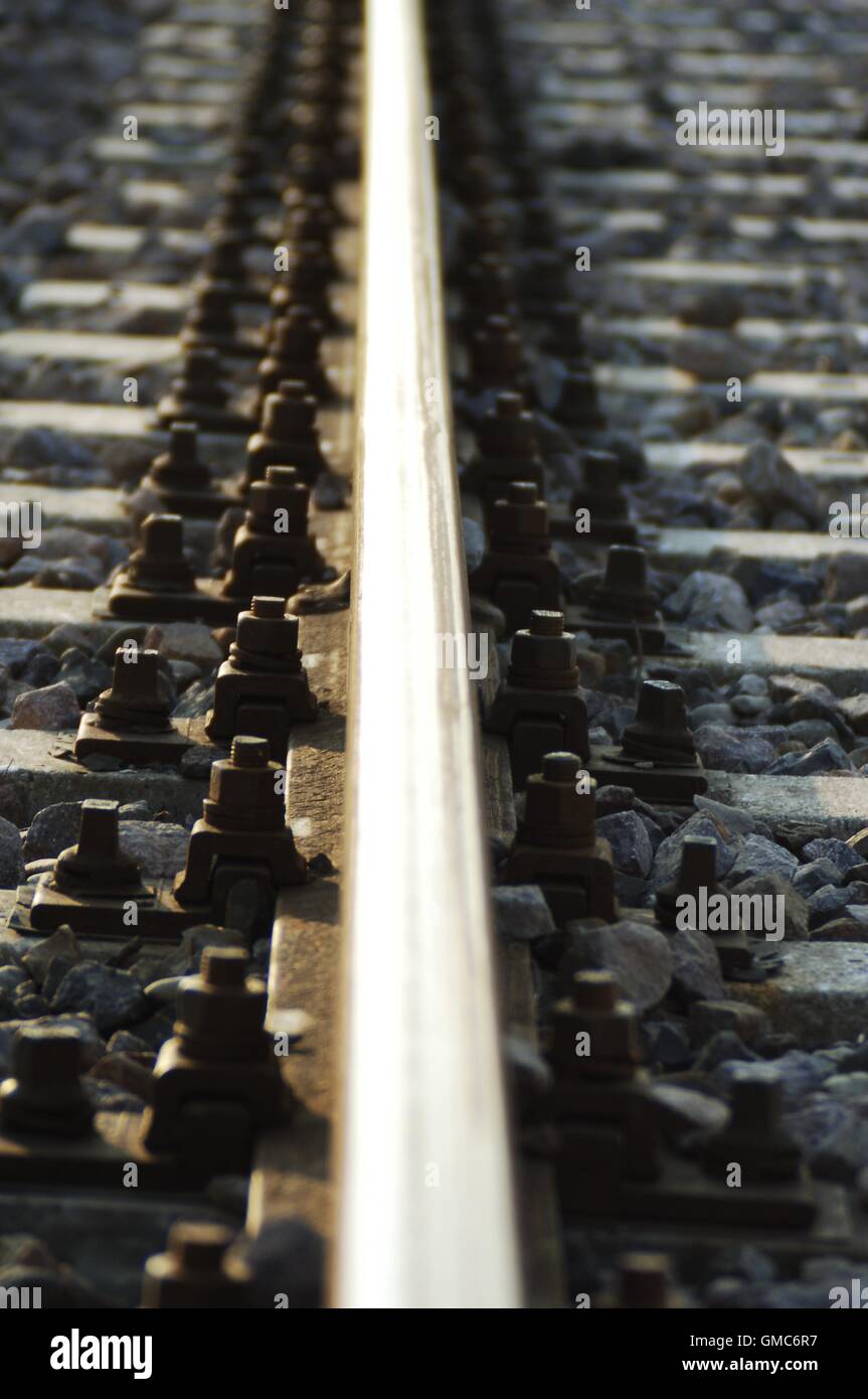 Picture of train and railway tracks Stock Photo - Alamy