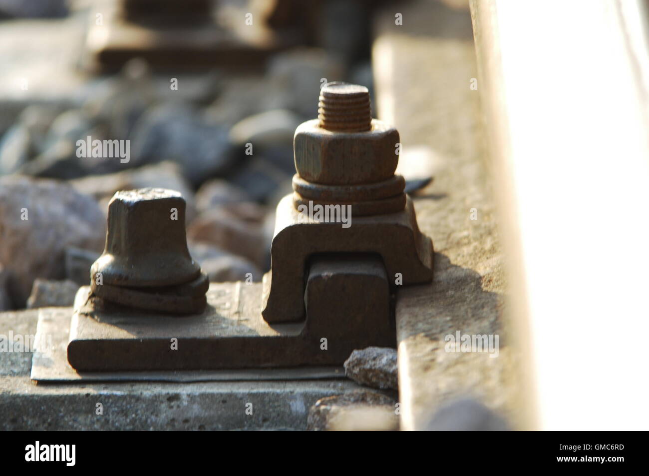 Picture of train and railway tracks Stock Photo - Alamy
