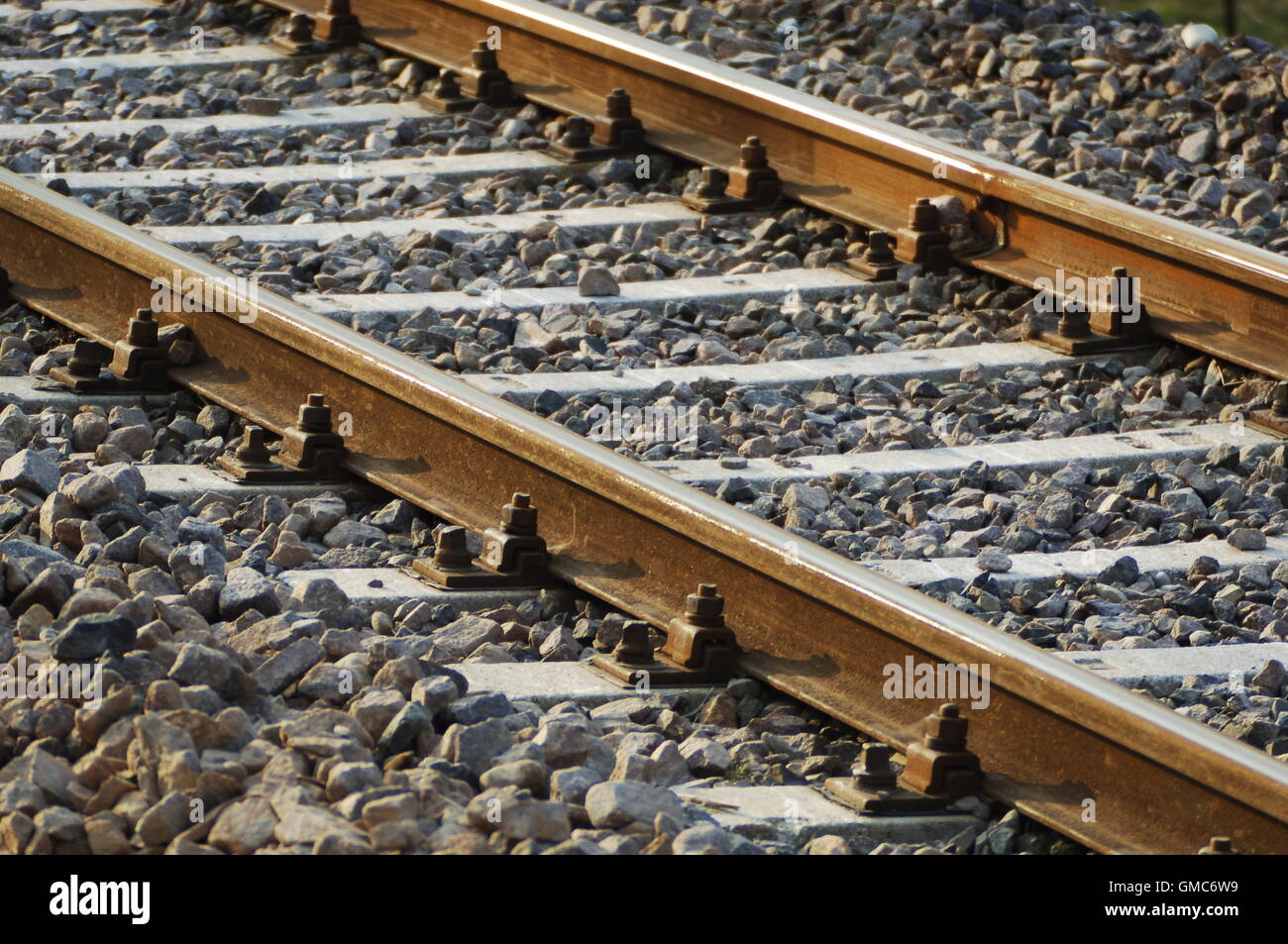 Picture of train and railway tracks Stock Photo - Alamy