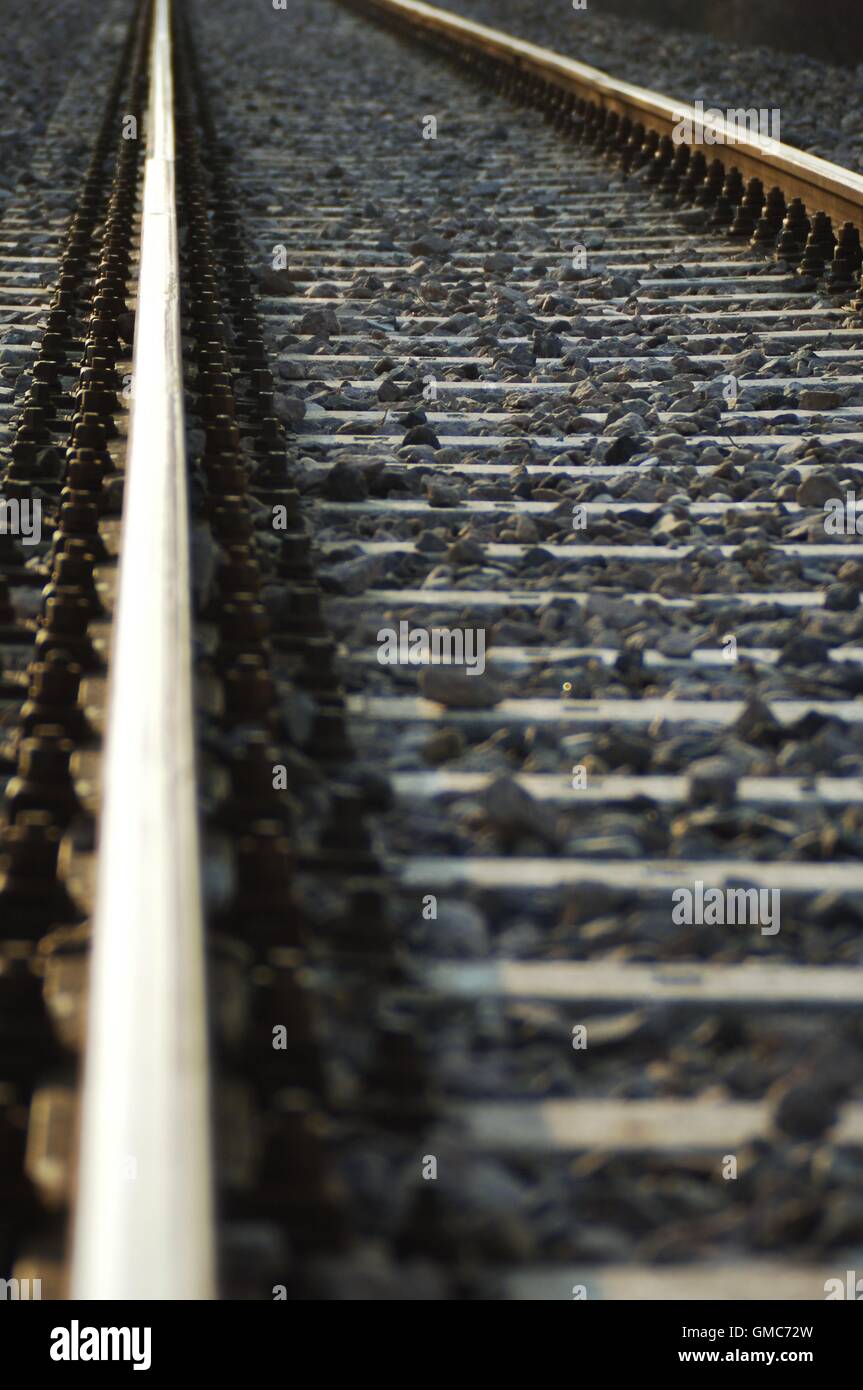 Picture of train and railway tracks Stock Photo - Alamy