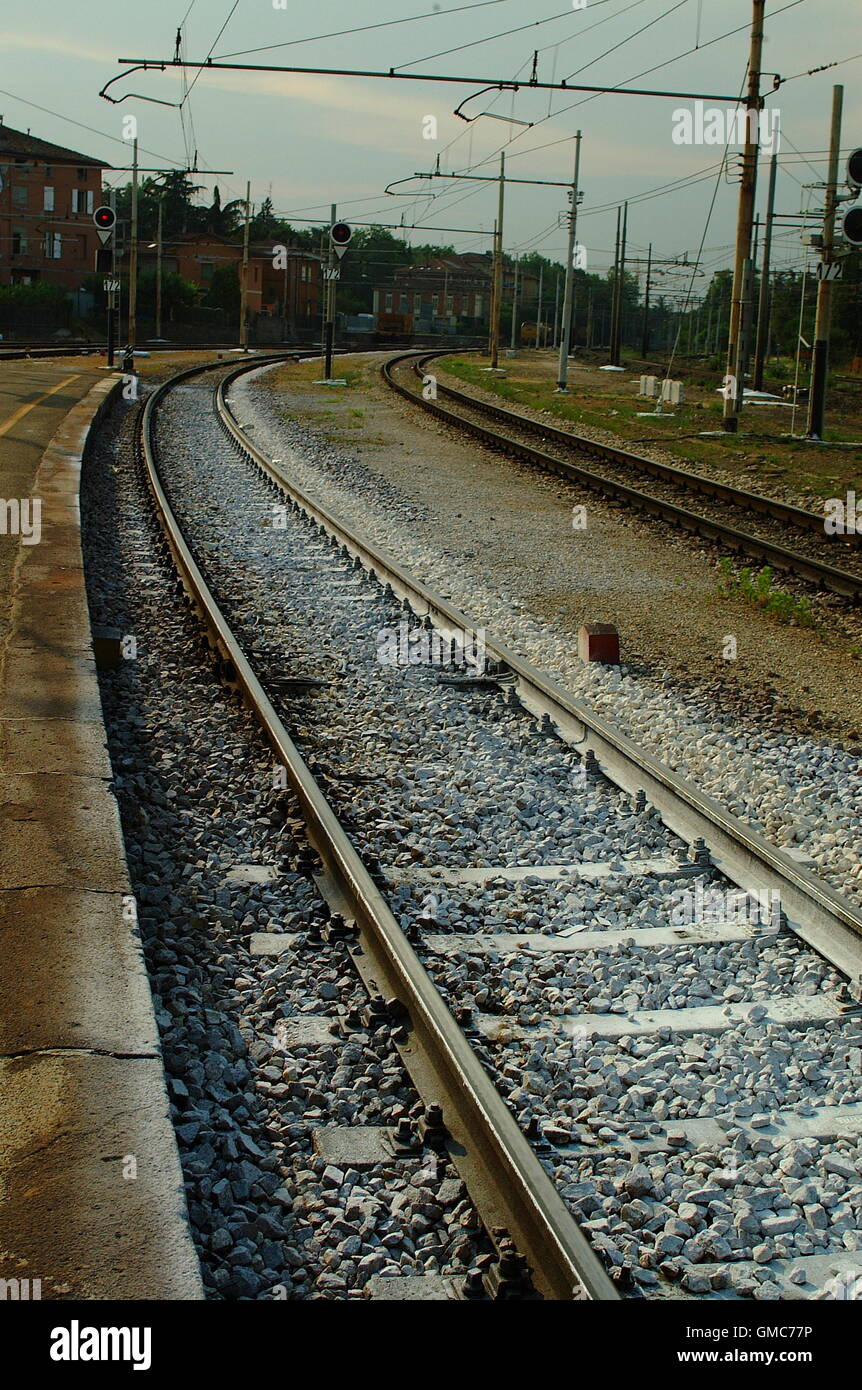Picture of train and railway tracks Stock Photo - Alamy