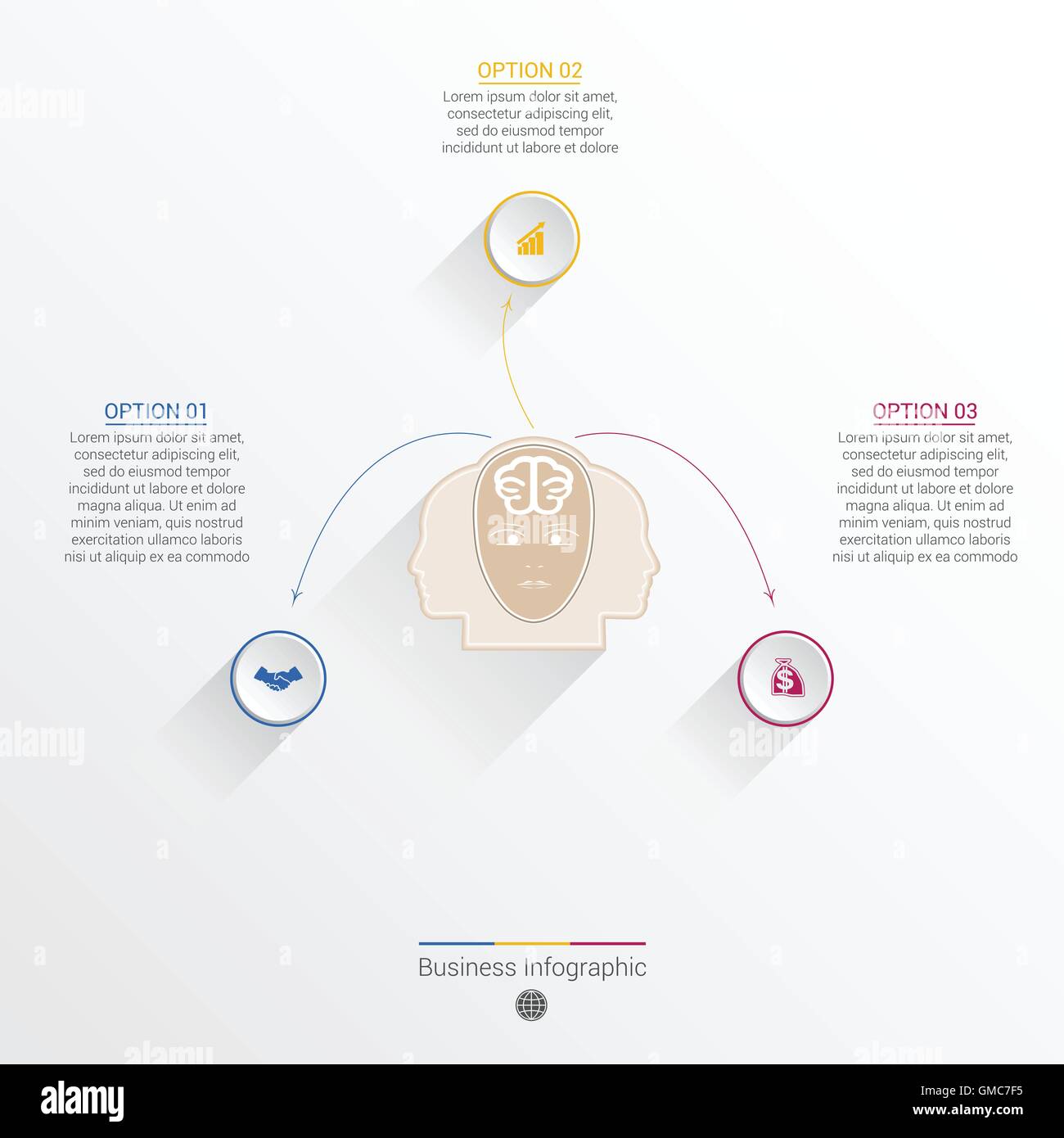 3 parts concept Stock Vector Images - Alamy