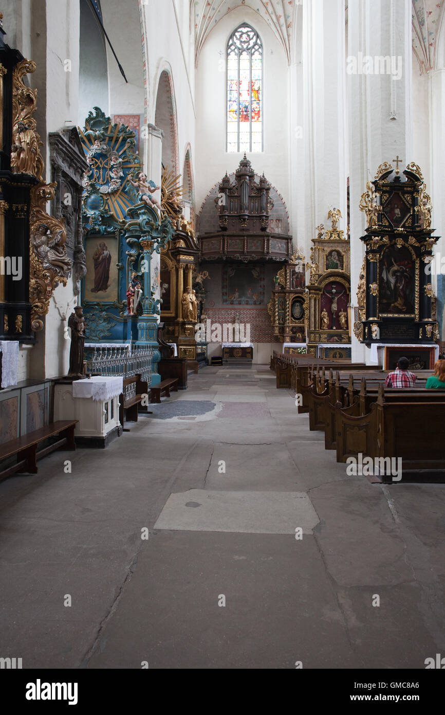 Torun Cathedral interior in Poland, Church of St. John the Baptist and ...