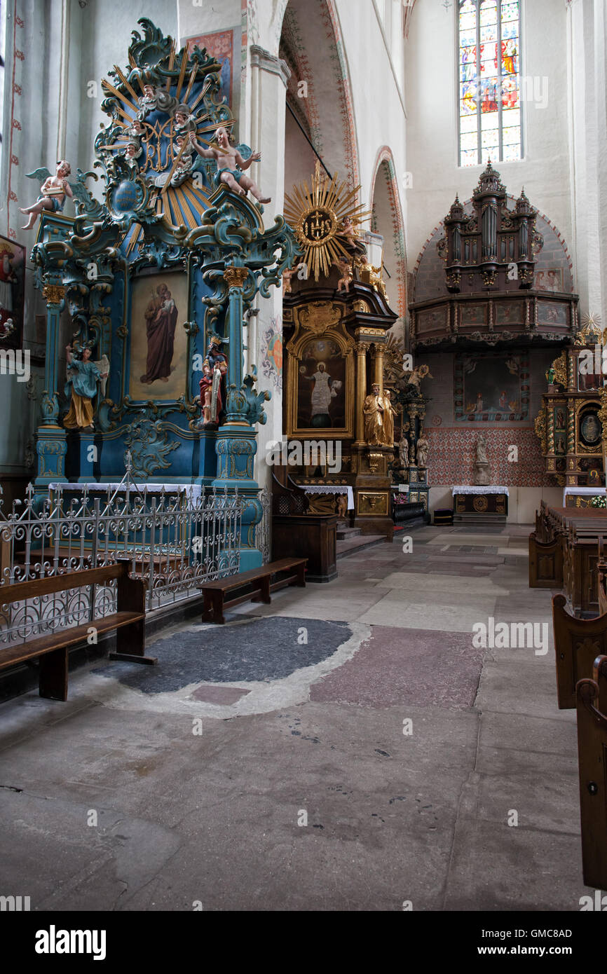 Torun Cathedral interior in Poland, Church of St. John the Baptist and ...