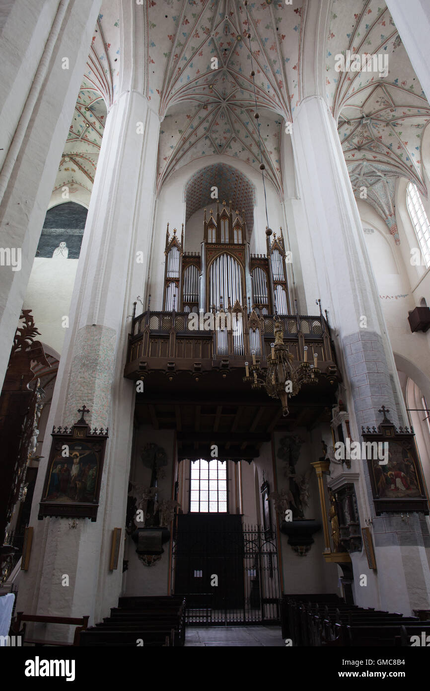 Pipe organ in Torun Cathedral, Poland, Church of St. John the Baptist ...