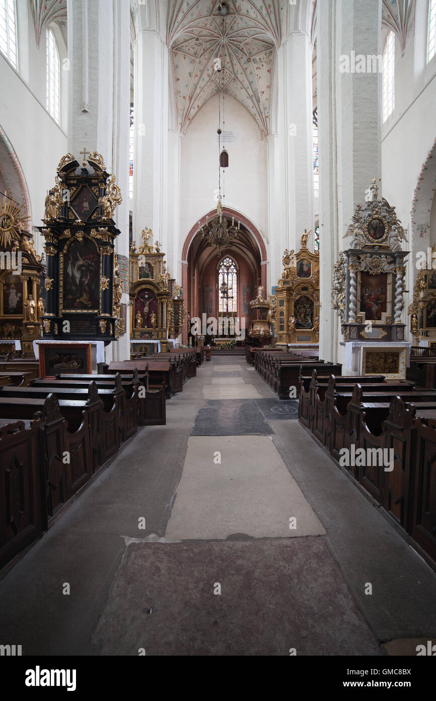 Torun Cathedral interior in Poland, Church of St. John the Baptist and ...