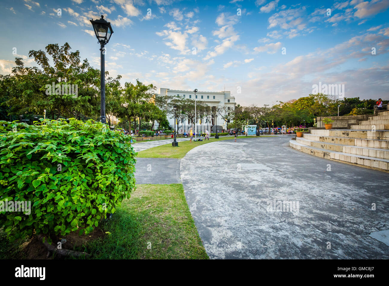 Walkway at Rizal Park, in Ermita, Manila, The Philippines Stock Photo ...