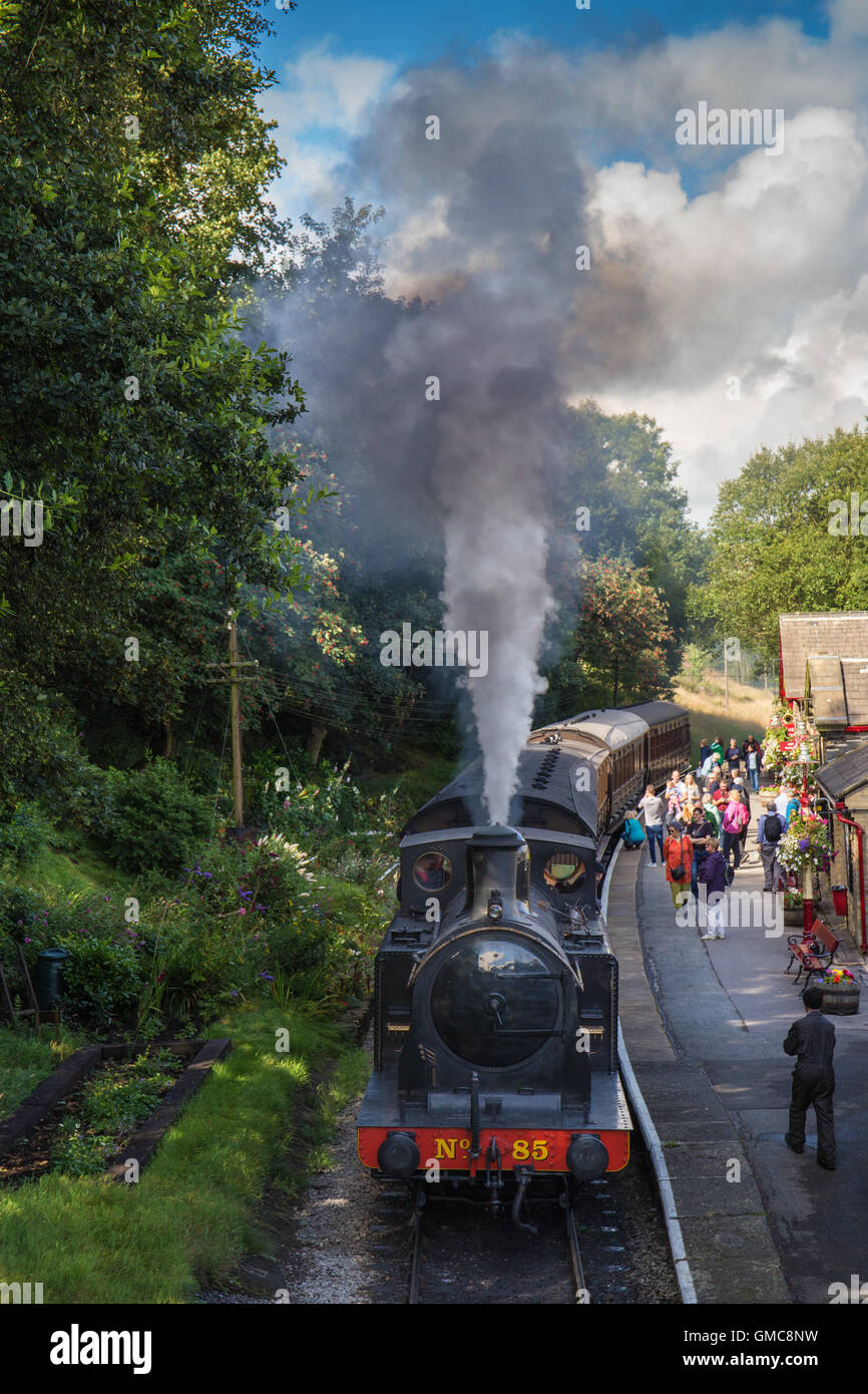 Old steam train in haworth hi-res stock photography and images - Alamy