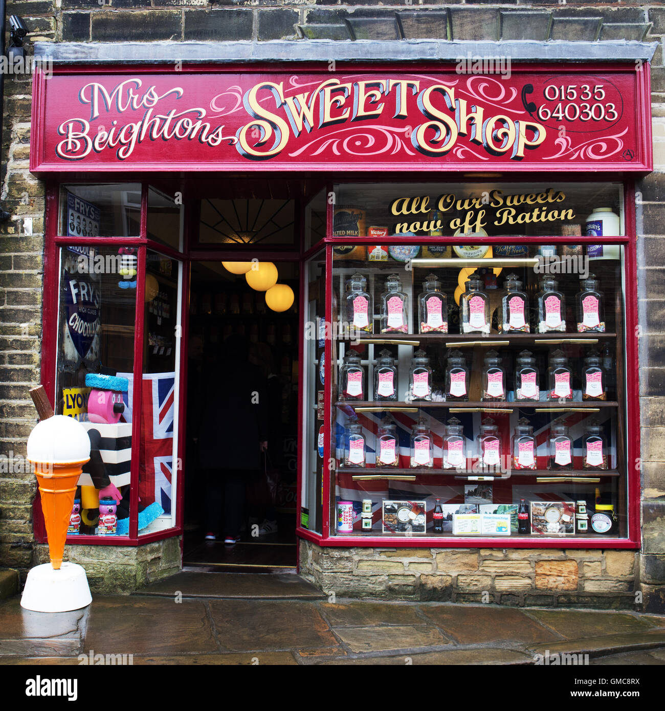 Old sweet shop in Haworth, Yorkshire Stock Photo - Alamy