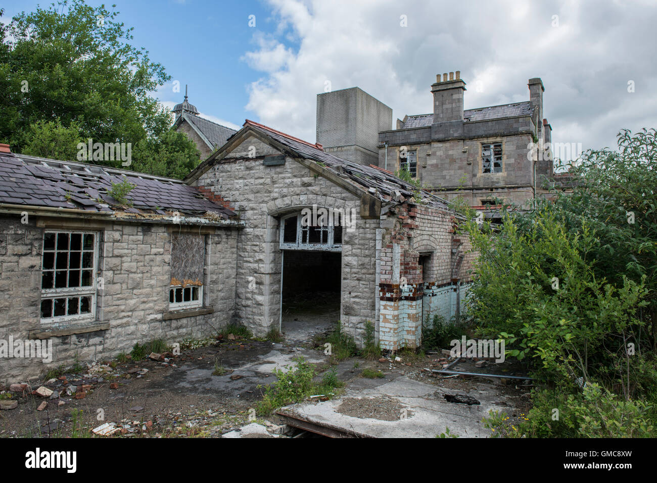 One of the buildings at Denbigh Asylum, Denbigh, Denbighshire, Wales ...