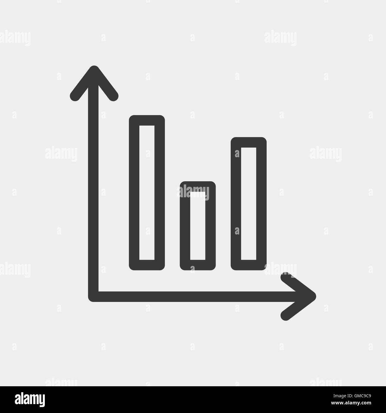 chart graph icon of brown outline for illustration Stock Vector Image ...