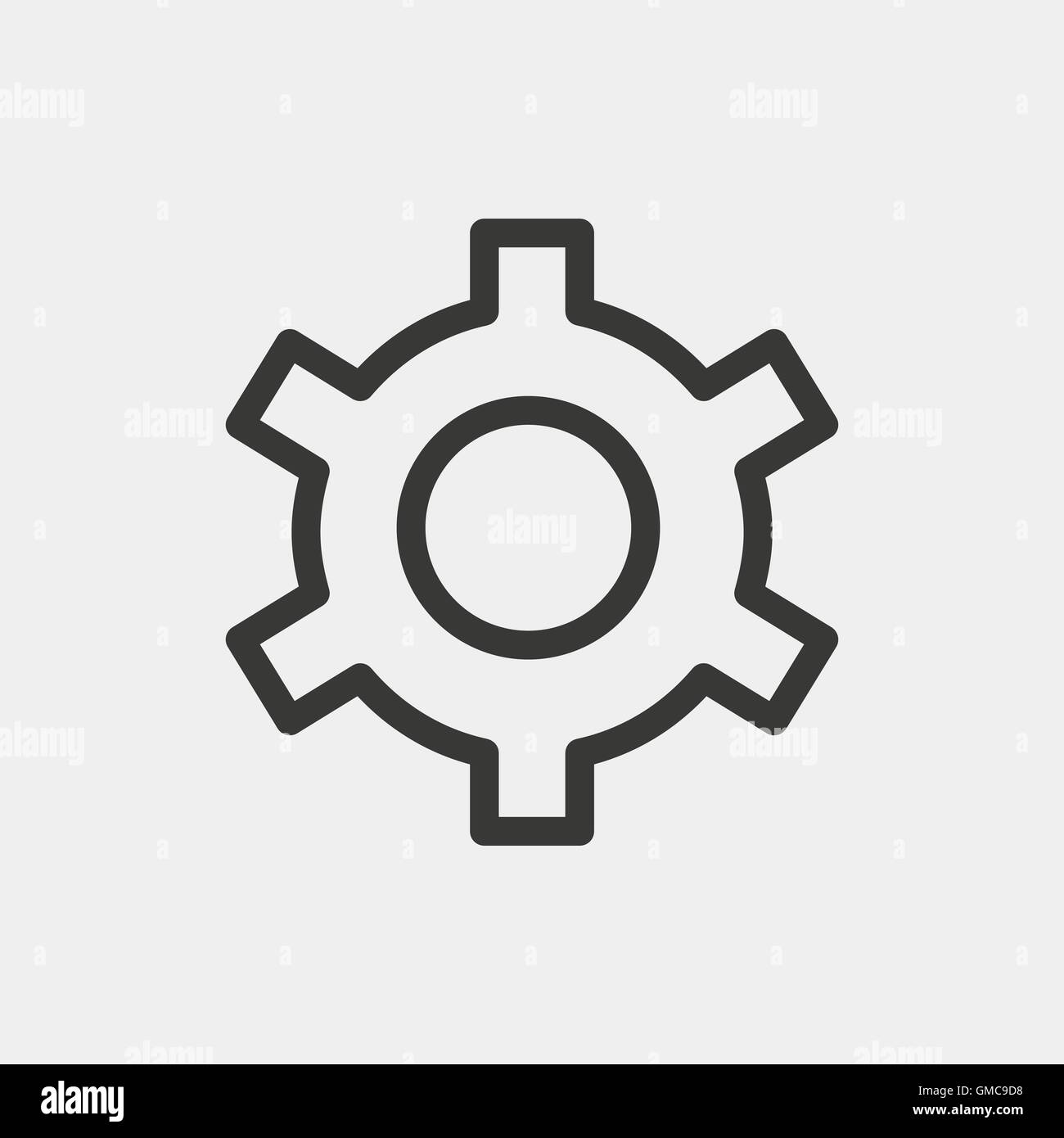 Gear setting icon brown line hi-res stock photography and images - Alamy