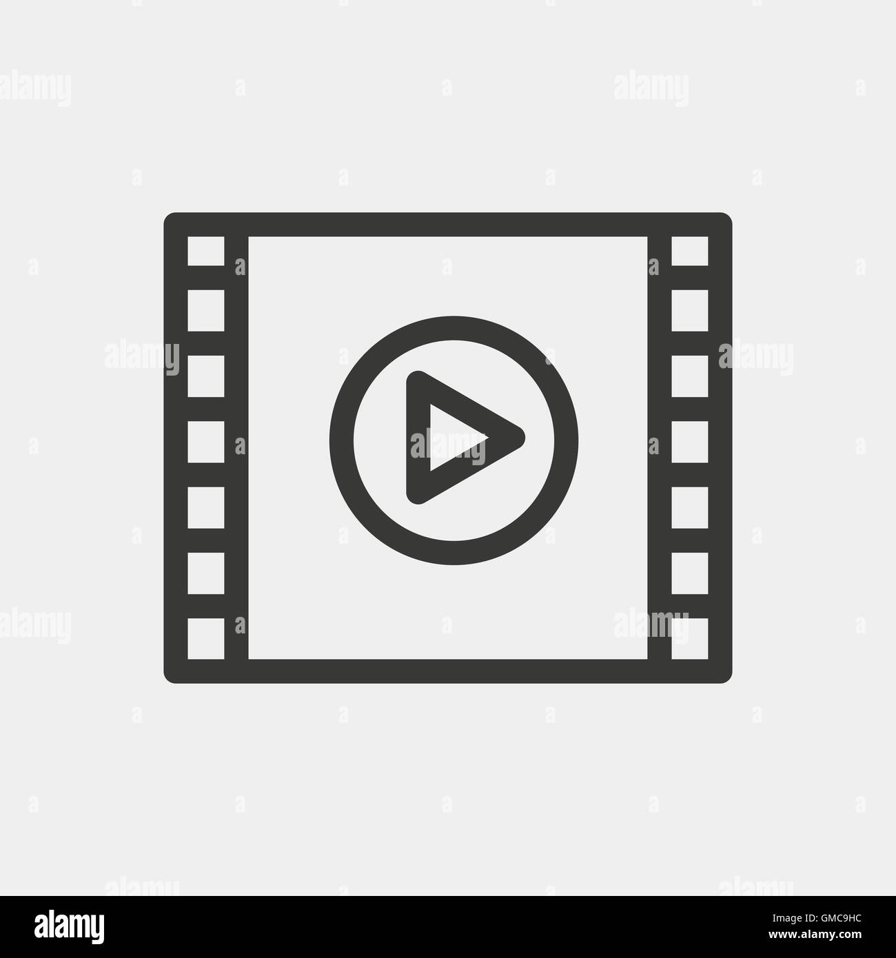 Video player icon brown outline hi-res stock photography and images - Alamy