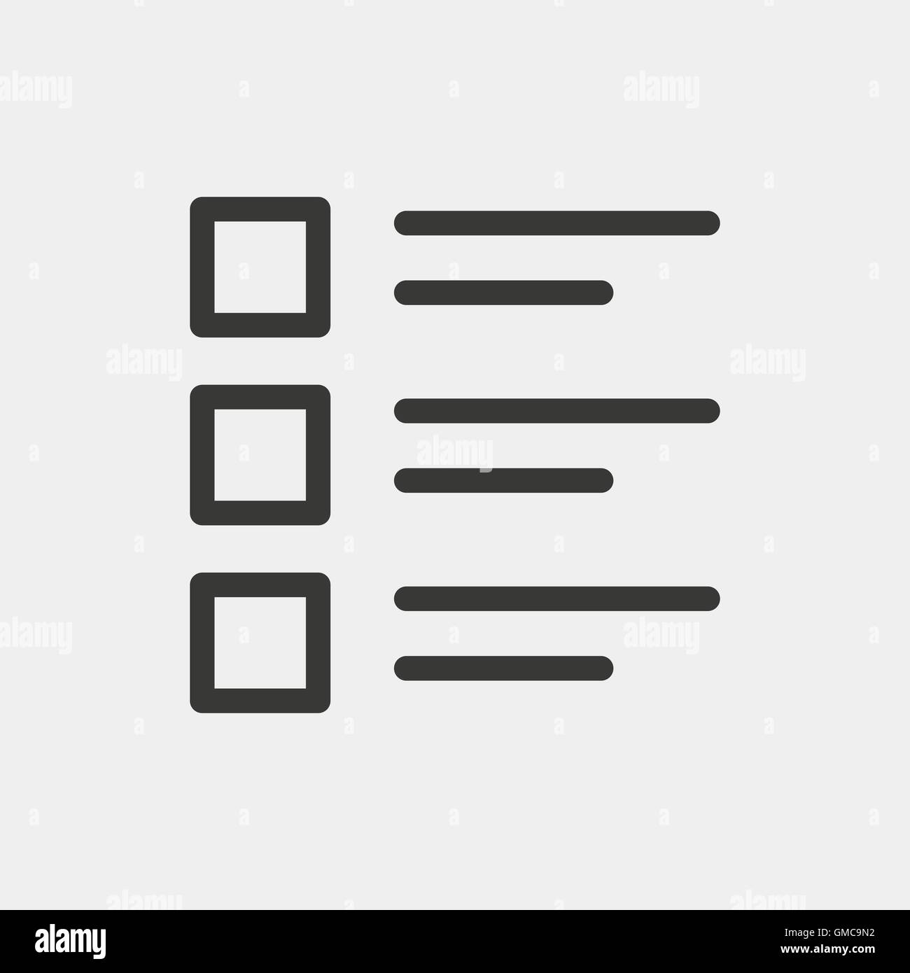 note list icon of brown outline for illustration Stock Vector Image ...