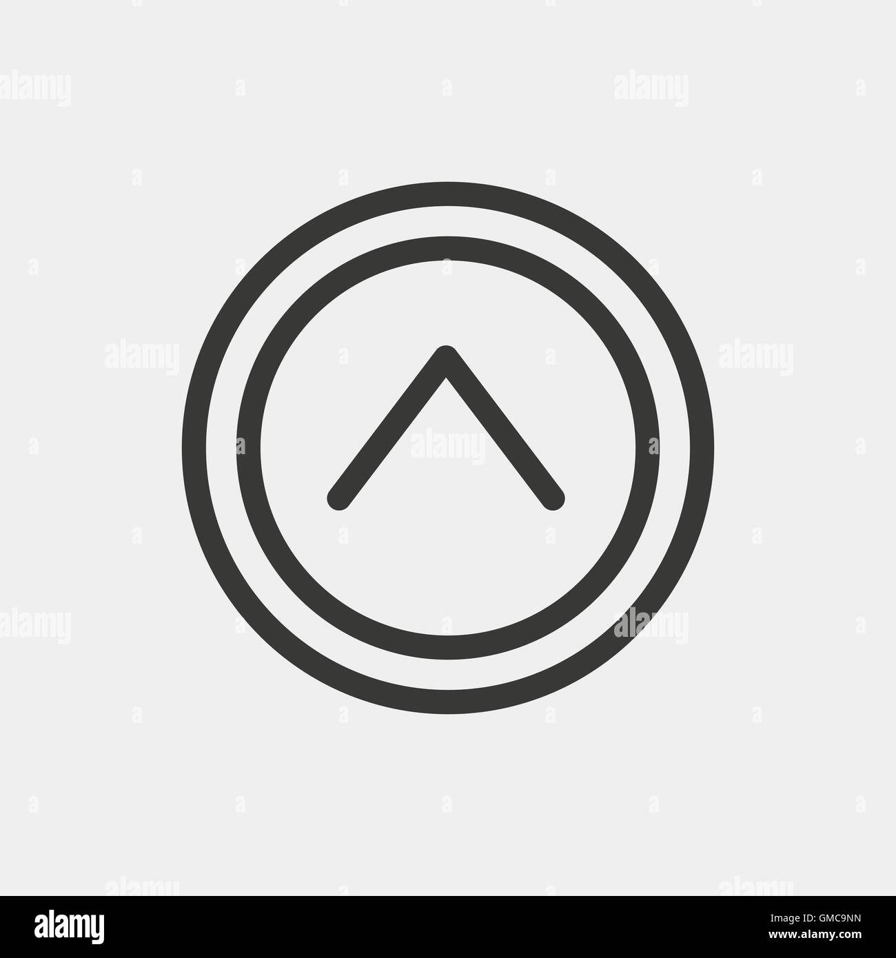 up arrow icon of brown outline for illustration Stock Vector Image ...