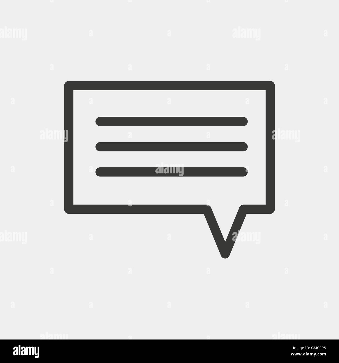 chat bubble icon of brown outline for illustration Stock Vector Image ...