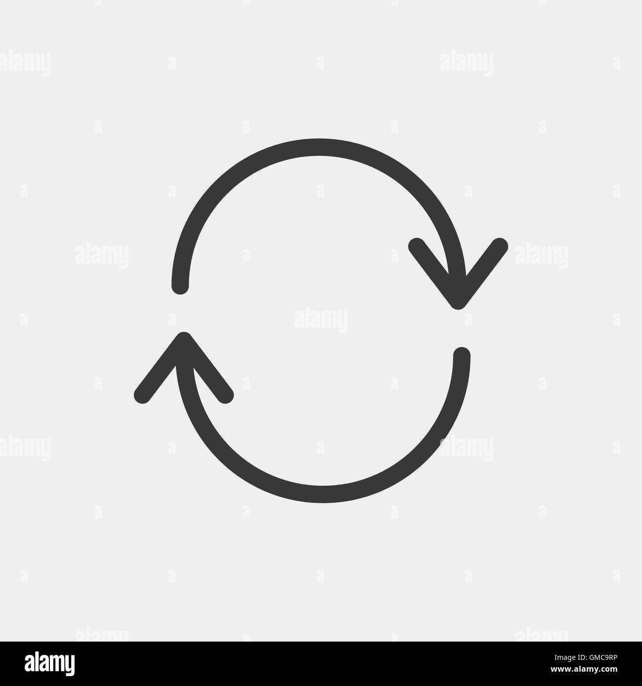 refresh sign icon of brown outline for illustration Stock Vector Image ...