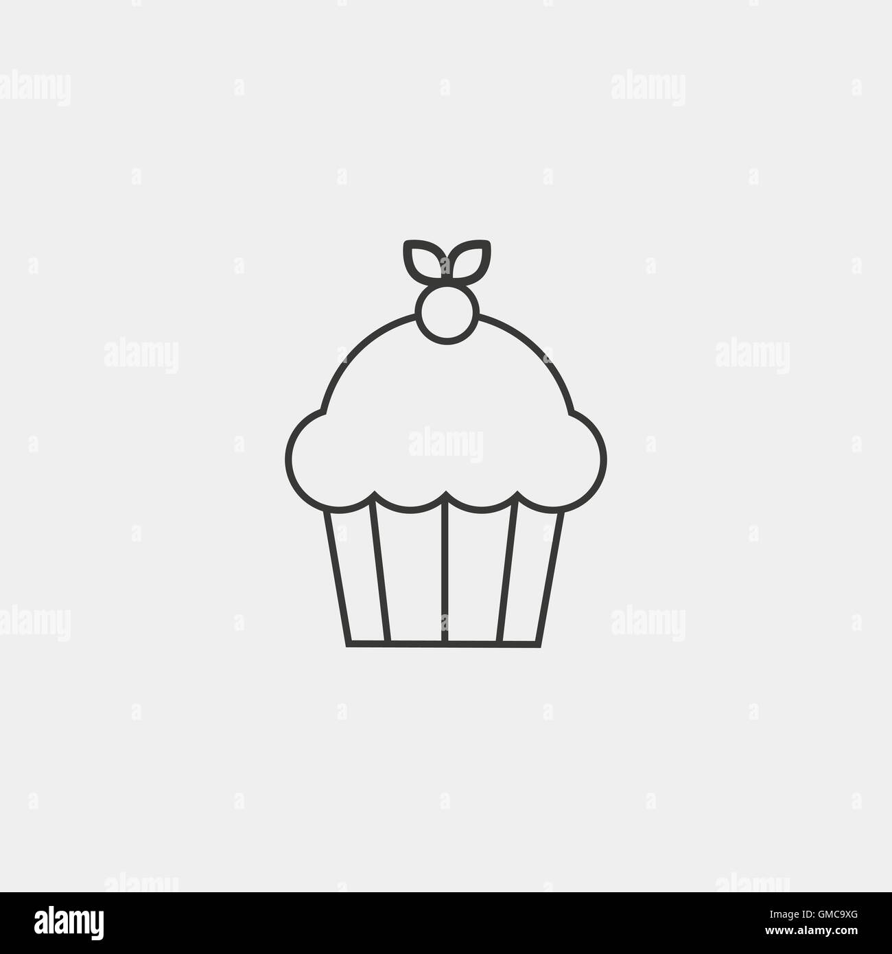 Simple Cupcake Outline