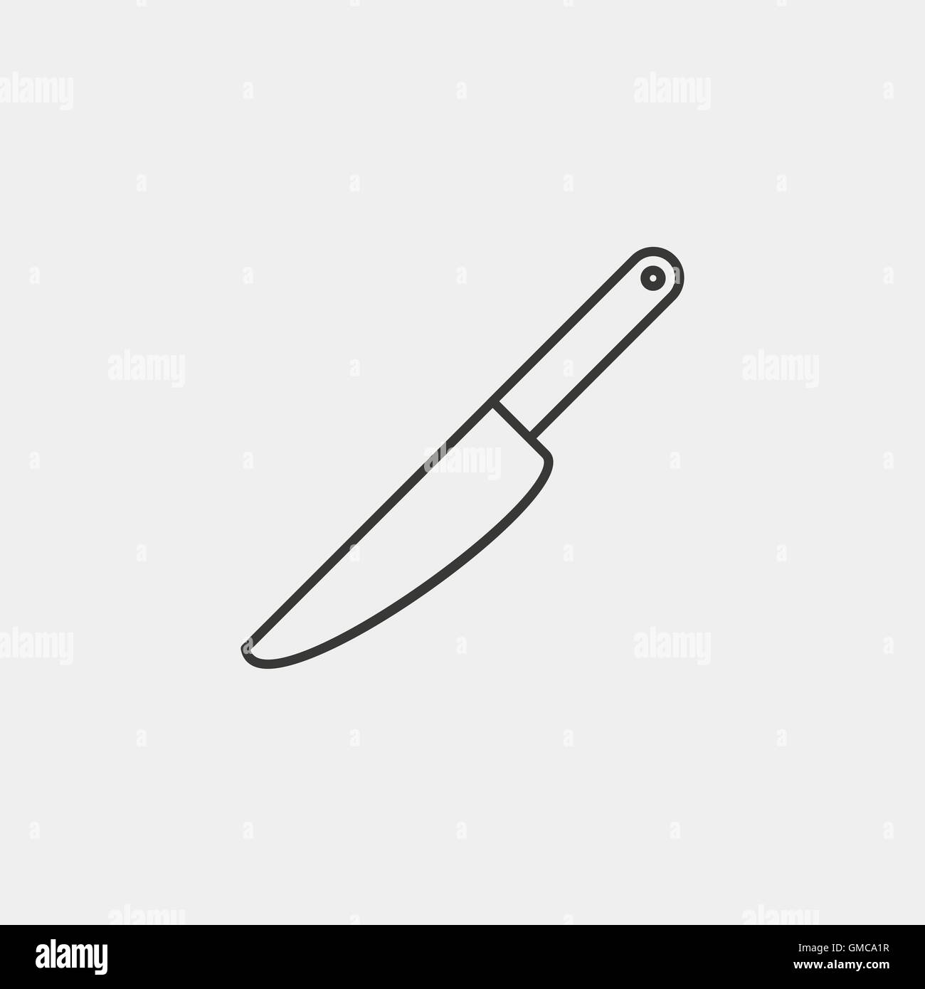 knife icon of brown outline for illustration Stock Vector Image & Art ...