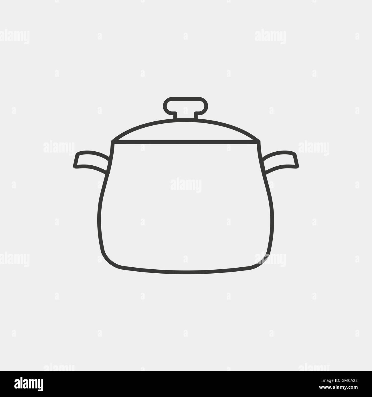 cooker tool icon of brown outline for illustration Stock Vector Image ...