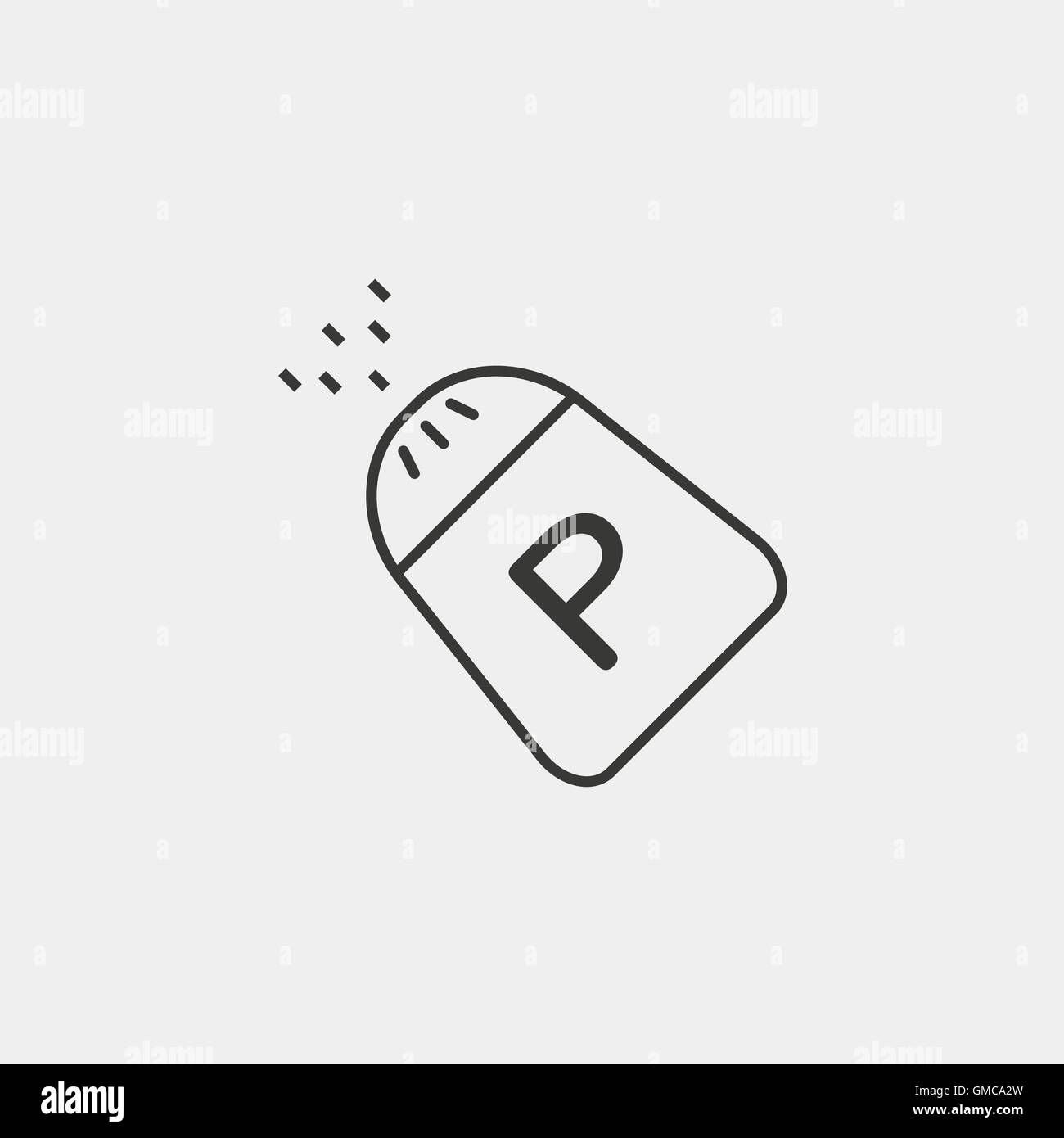 pepper shaker icon of brown outline for illustration Stock Vector Image ...