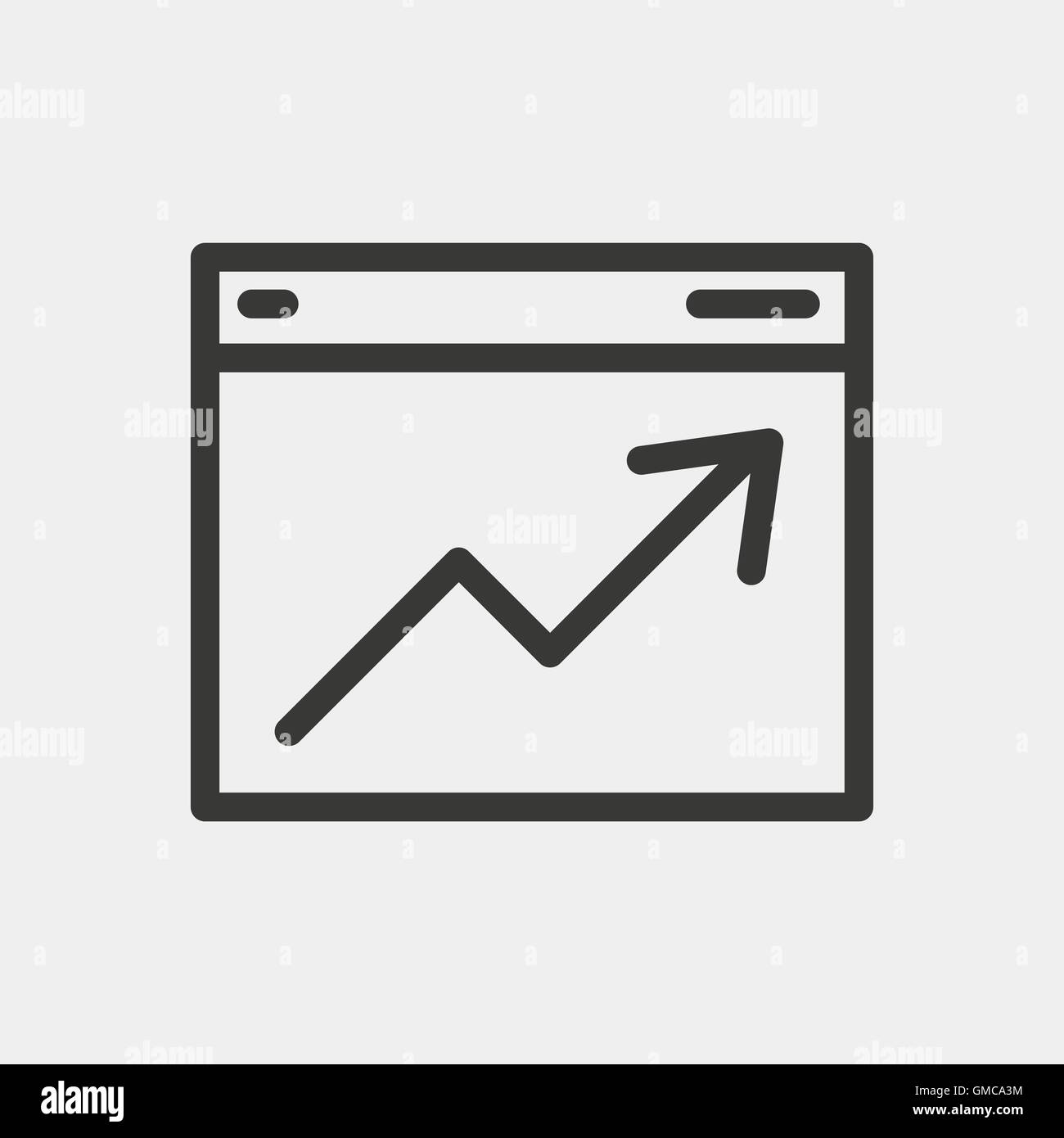 chart graph icon of brown outline for illustration Stock Vector Image ...