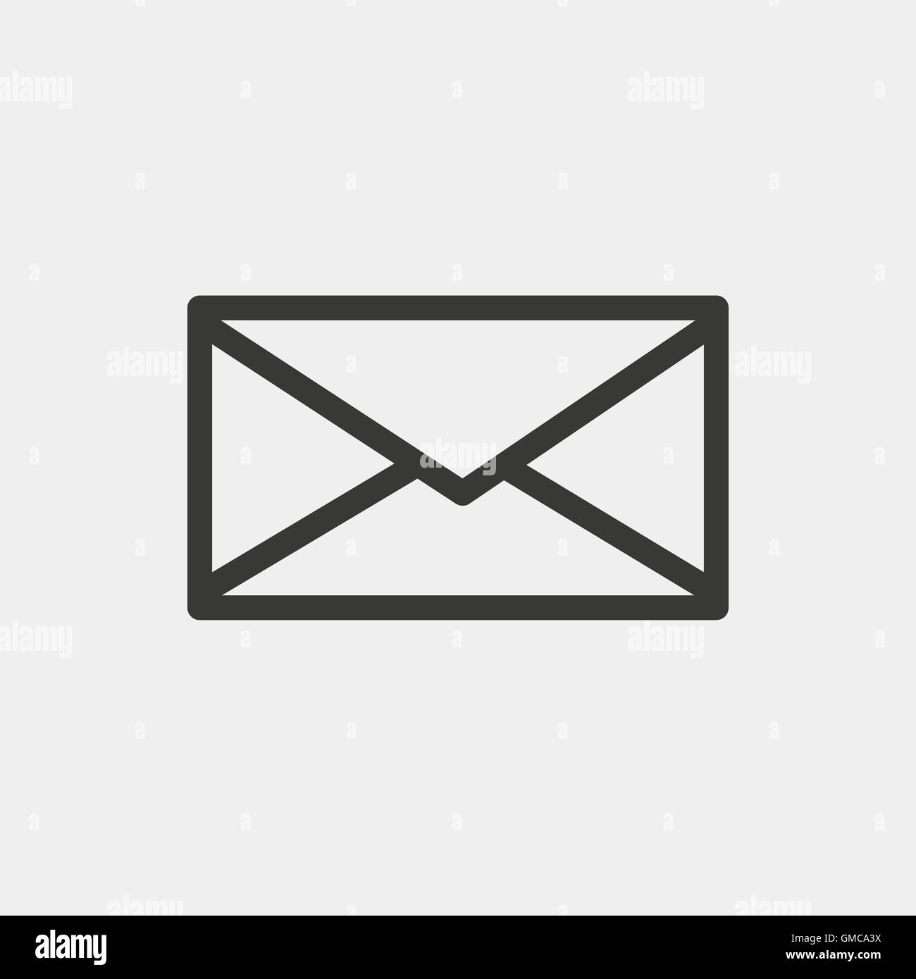 mail icon of brown and thin outline Stock Vector Image & Art - Alamy