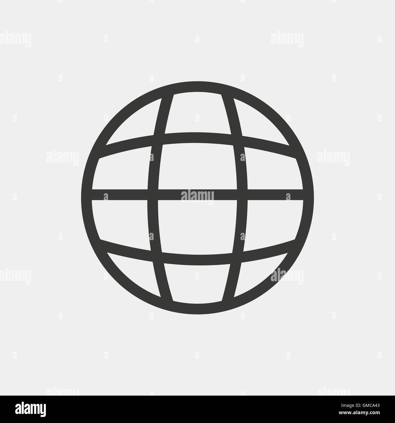 globe icon of brown outline for illustration Stock Vector Image & Art ...