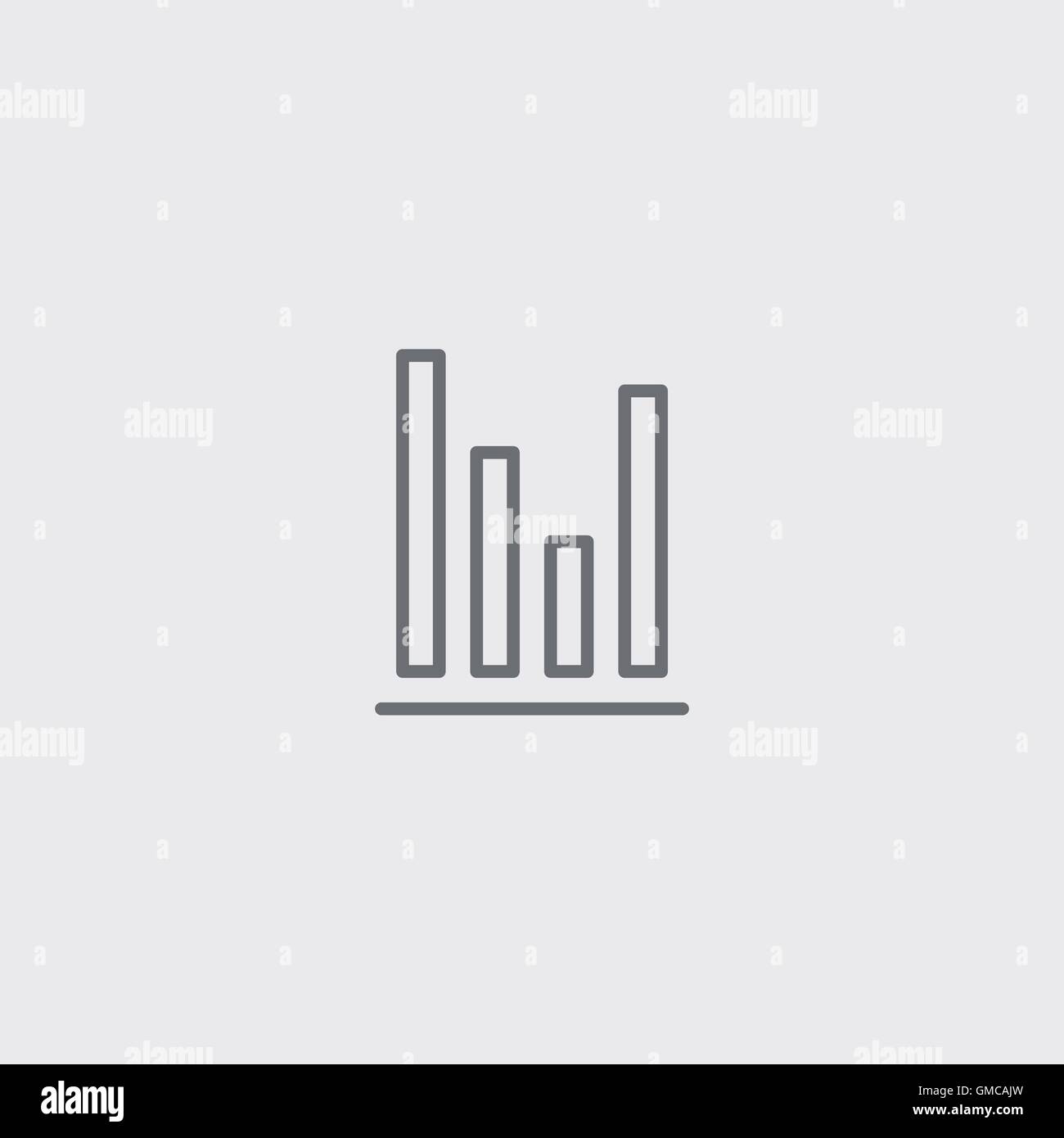 chart graph icon of grey outline for webpage Stock Vector Image & Art ...