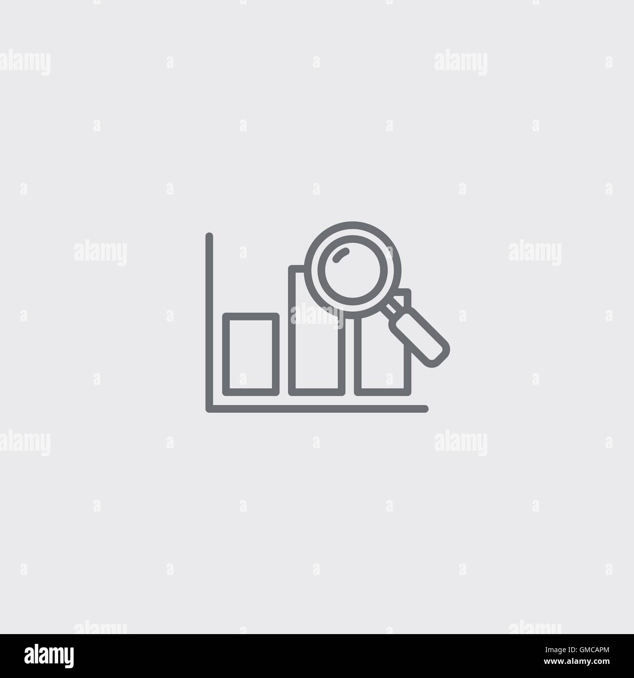 chart graph icon of grey outline for webpage Stock Vector Image & Art ...